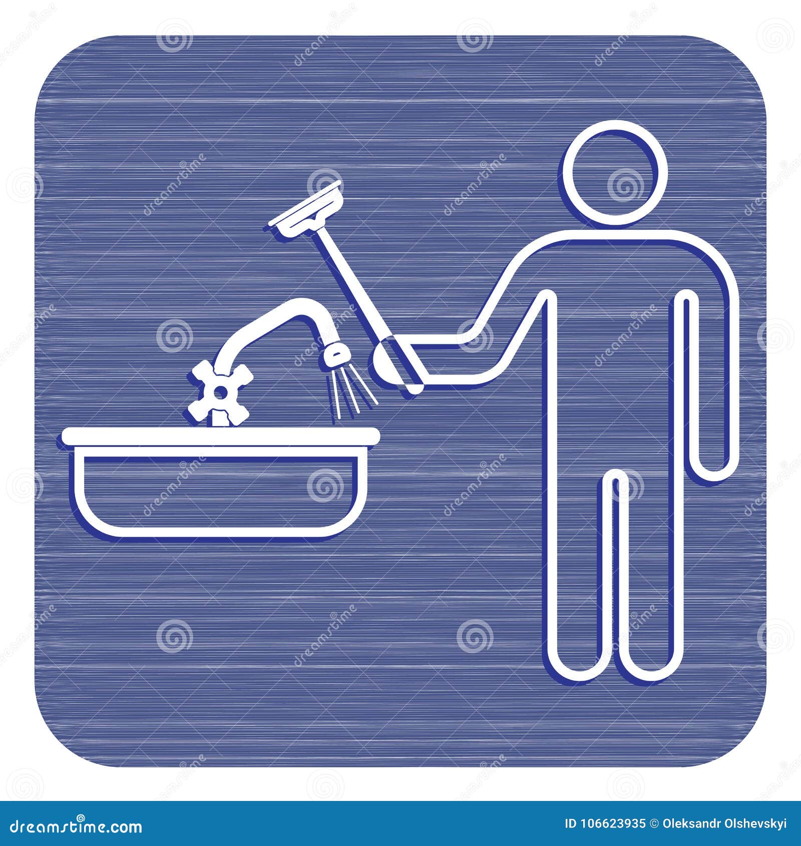 Plumbing work symbol icon stock vector. Illustration of drop - 106623935