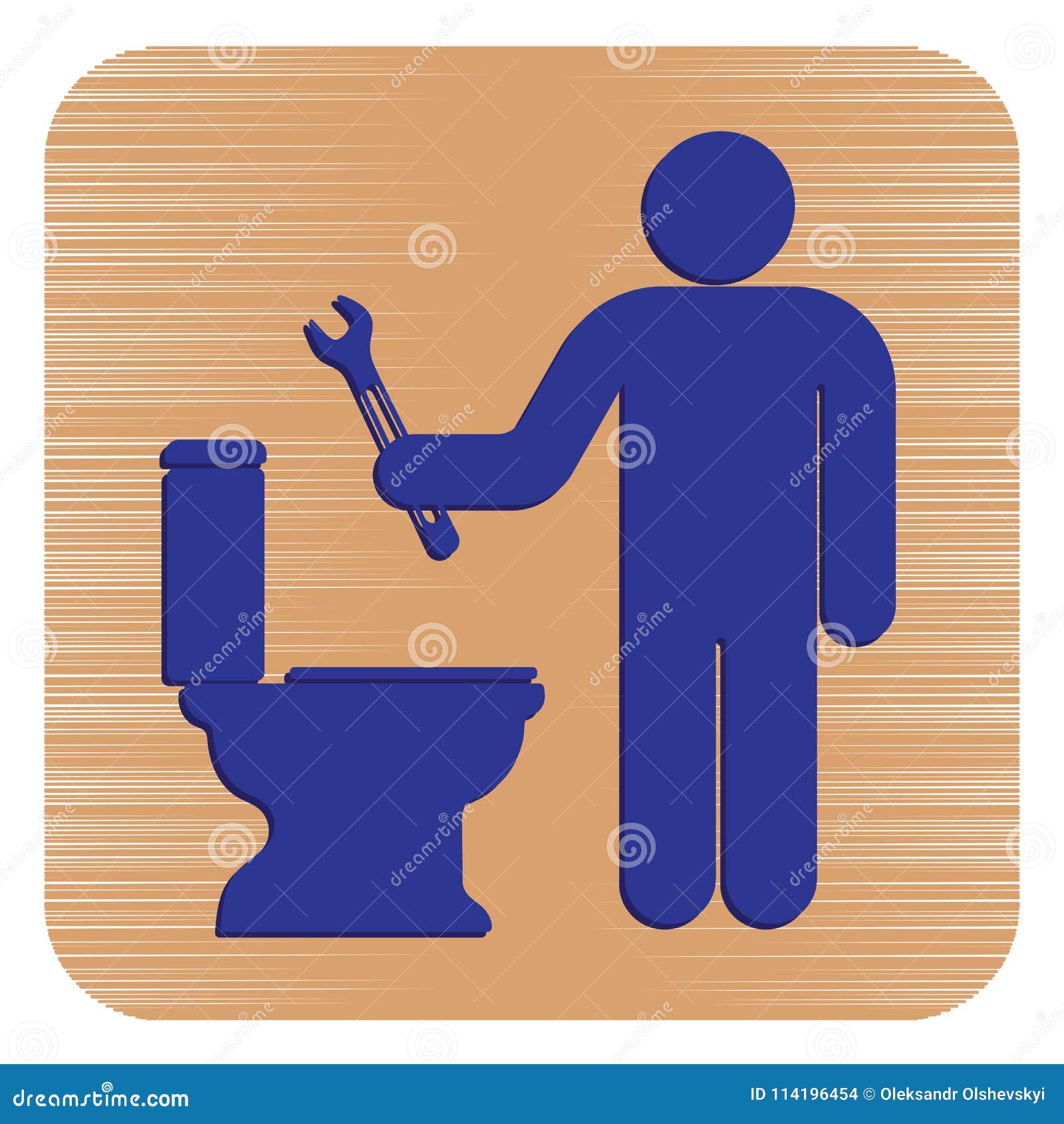 Plumbing work symbol icon stock vector. Illustration of hygienic ...