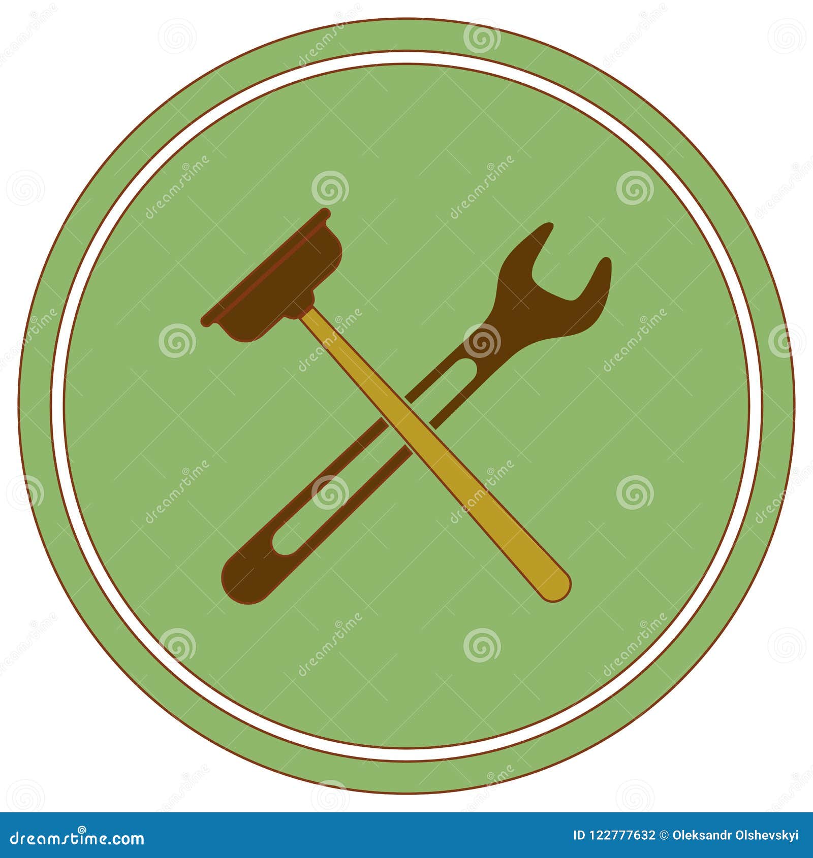 Plumbing work symbol icon stock vector. Illustration of symbol - 122777632