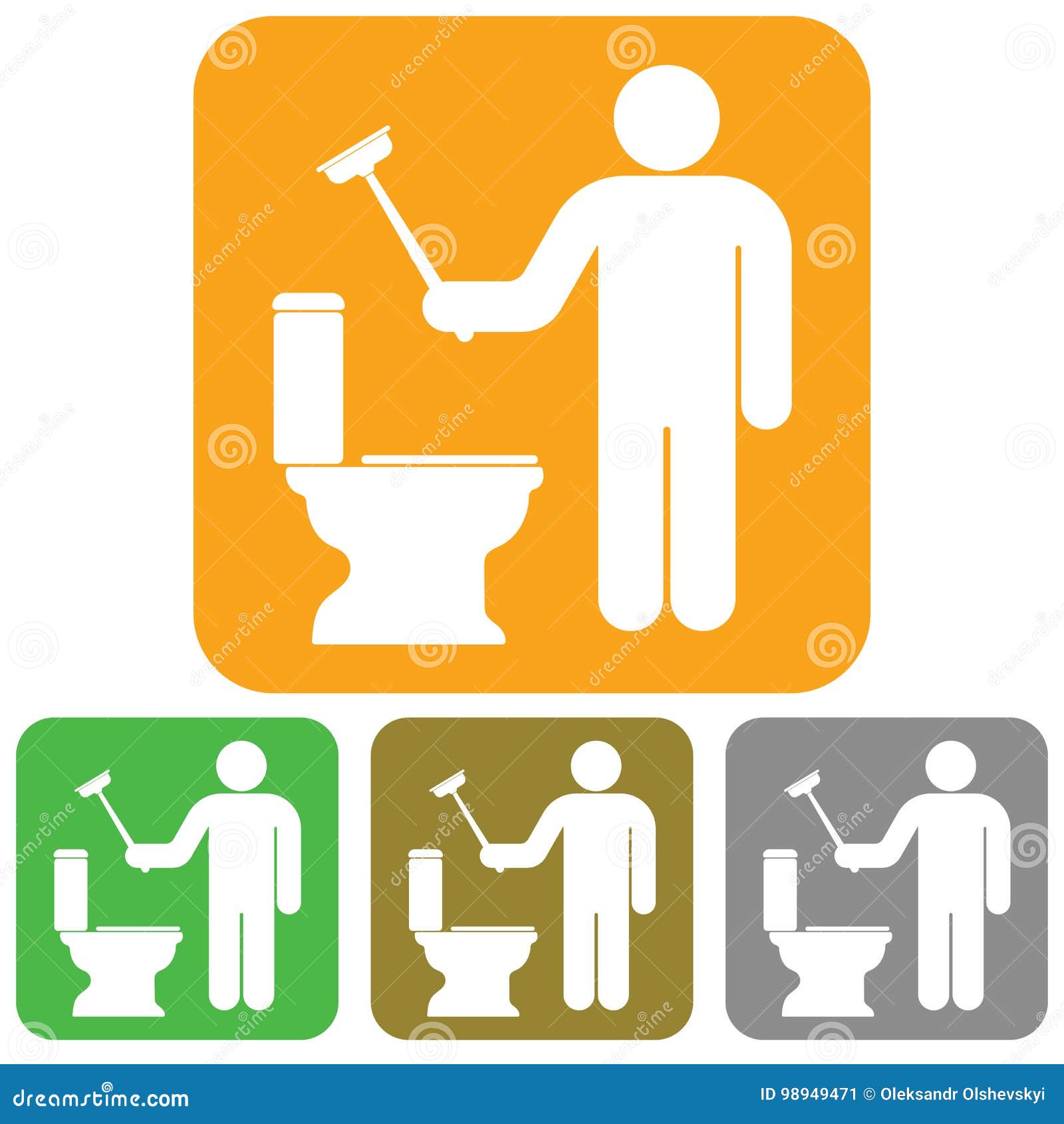Plumbing work symbol icon stock vector. Illustration of adjustable ...