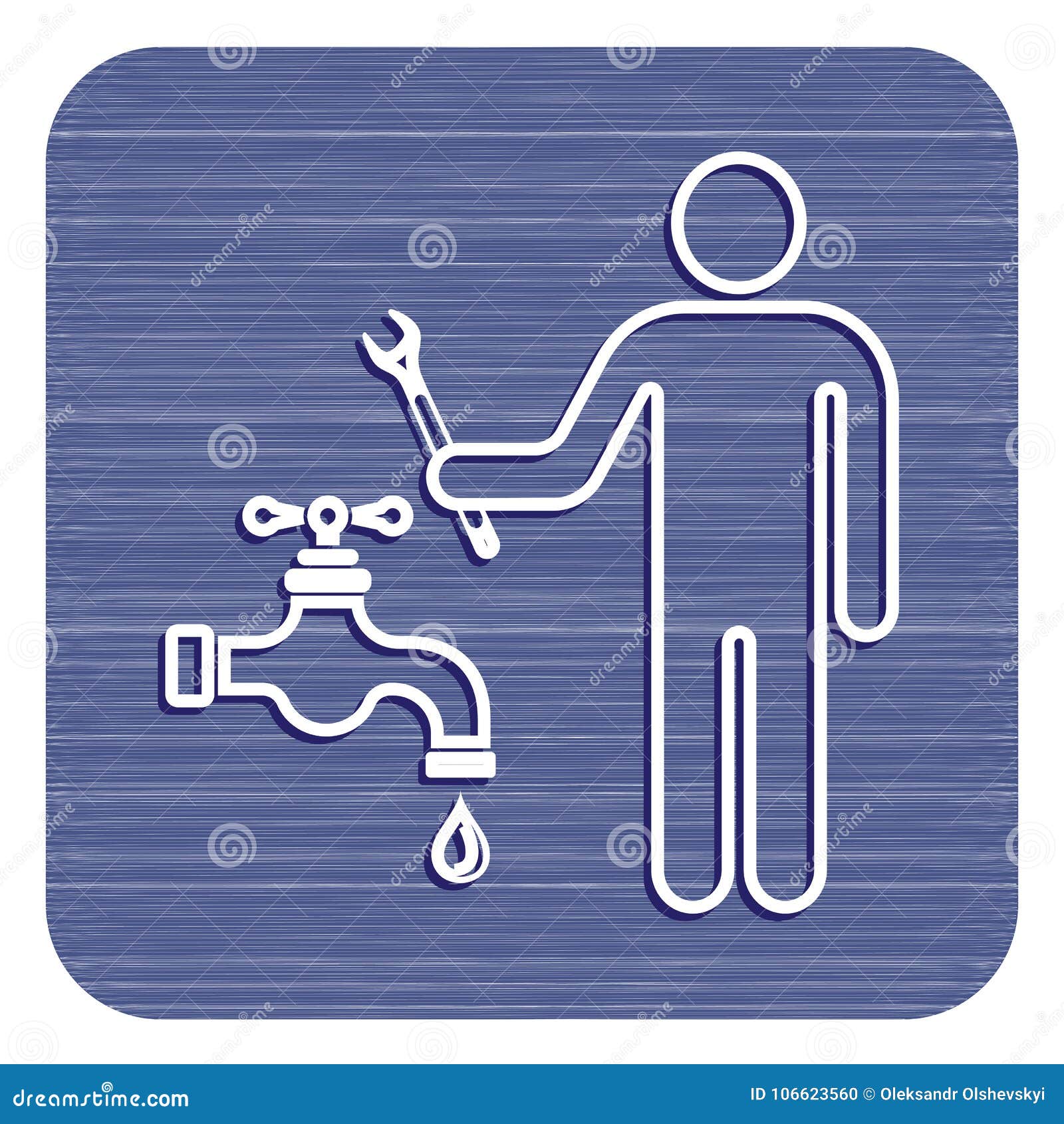 Plumbing work symbol icon stock vector. Illustration of stopcock ...