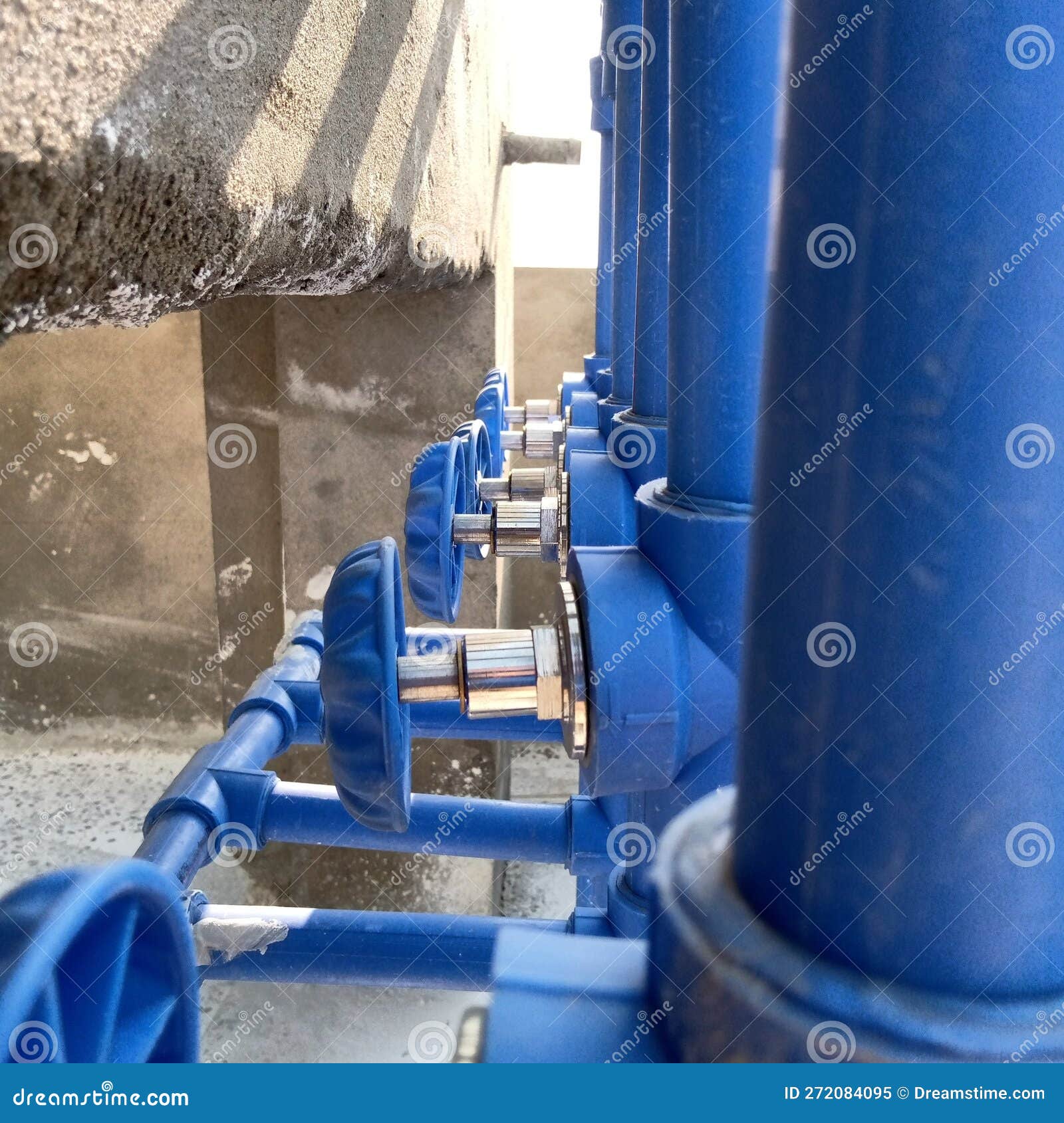 Plumbing Work Water Blue Pipe Stock Image - Image of work, water: 272084095