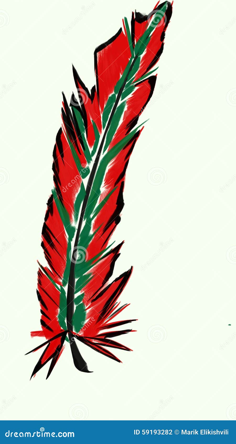 Red plume illustration stock illustration. Illustration of paint - 59193282