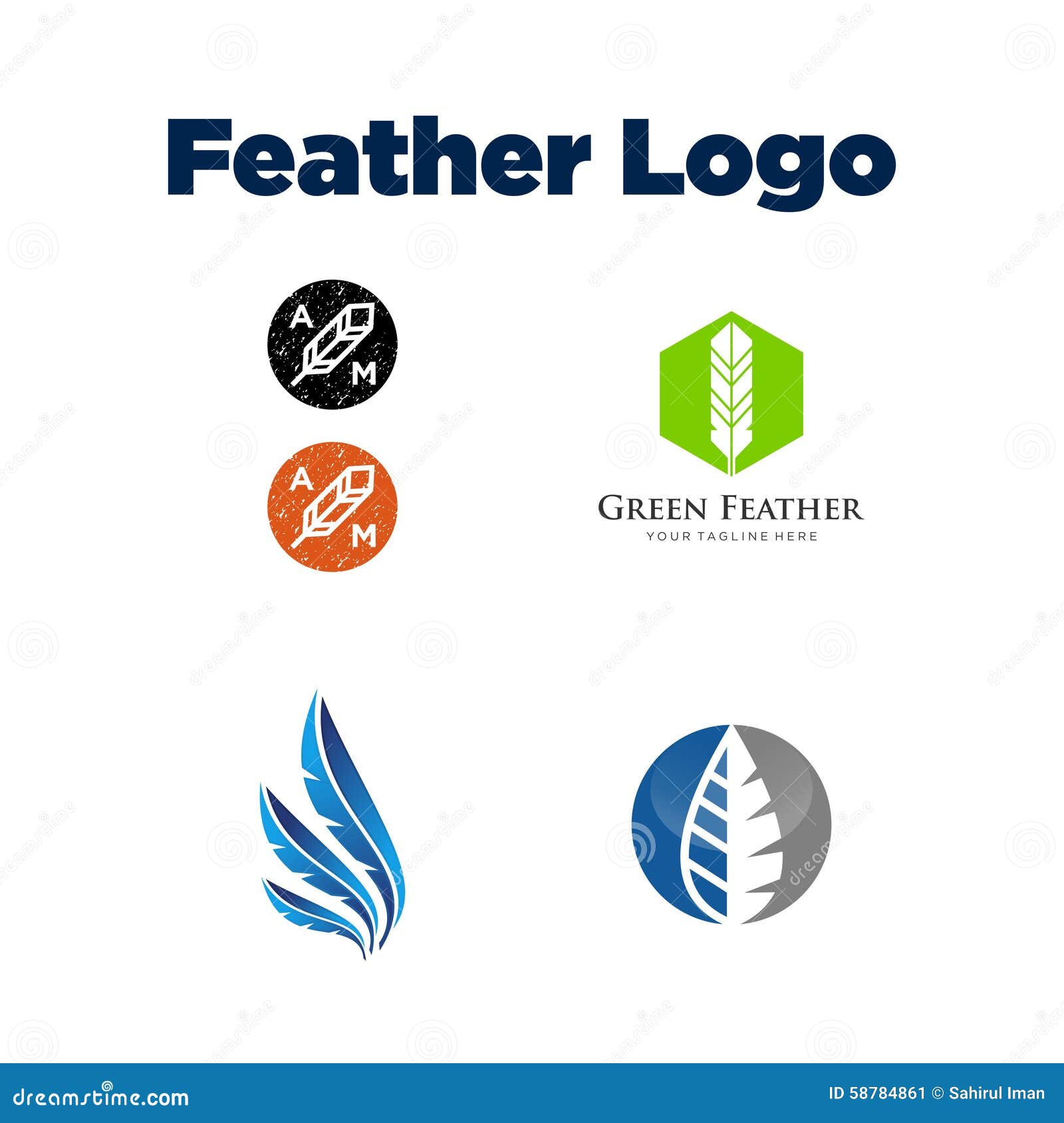 Plume Logo Template illustration de vecteur. Illustration du logotype ...