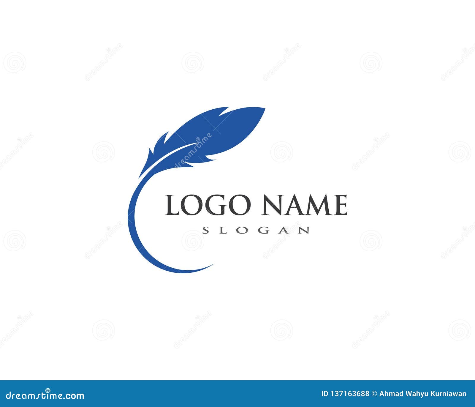 Plume Logo Vector illustration de vecteur. Illustration du entreprise ...
