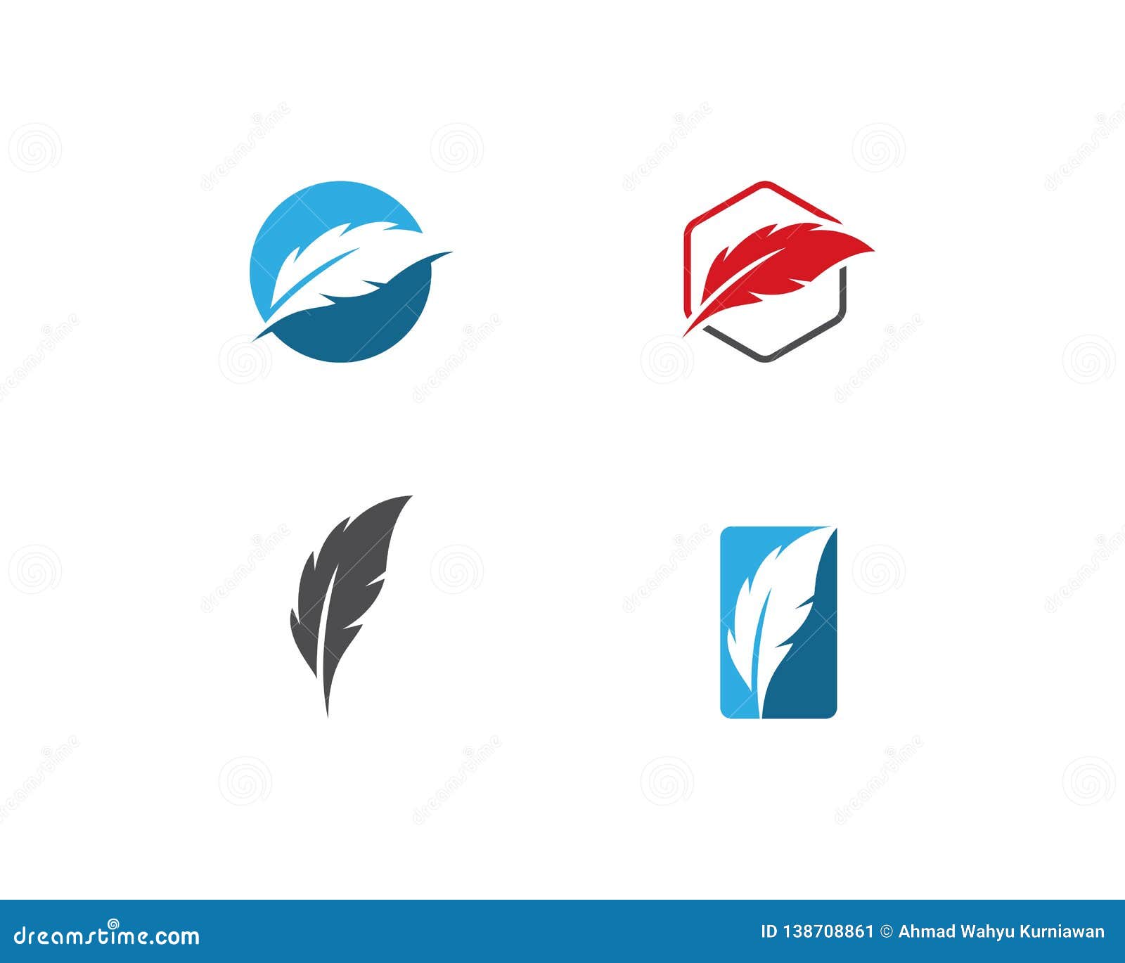 Plume Logo Vector illustration de vecteur. Illustration du coloré ...