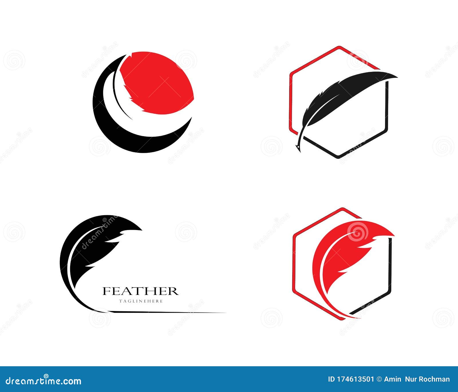 Plume Logo Vector illustration stock. Illustration du fond - 174613501