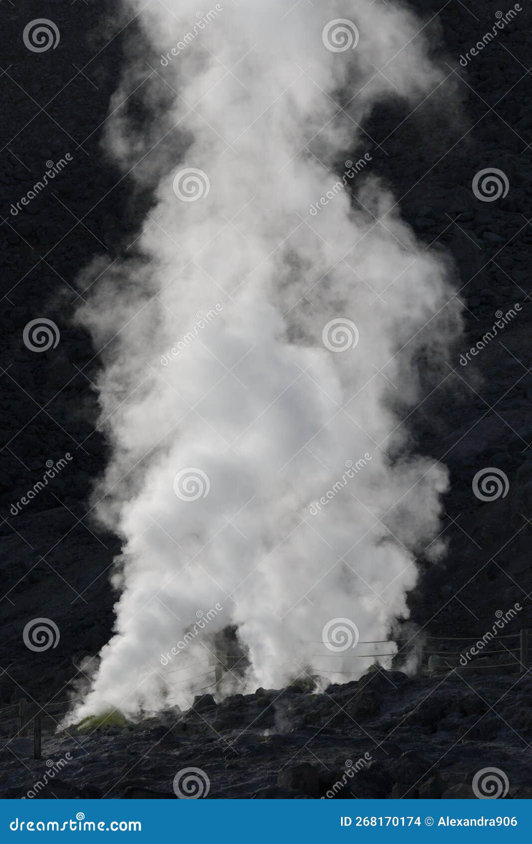 Plume of Smoke on an Active Volcano Stock Photo - Image of land ...