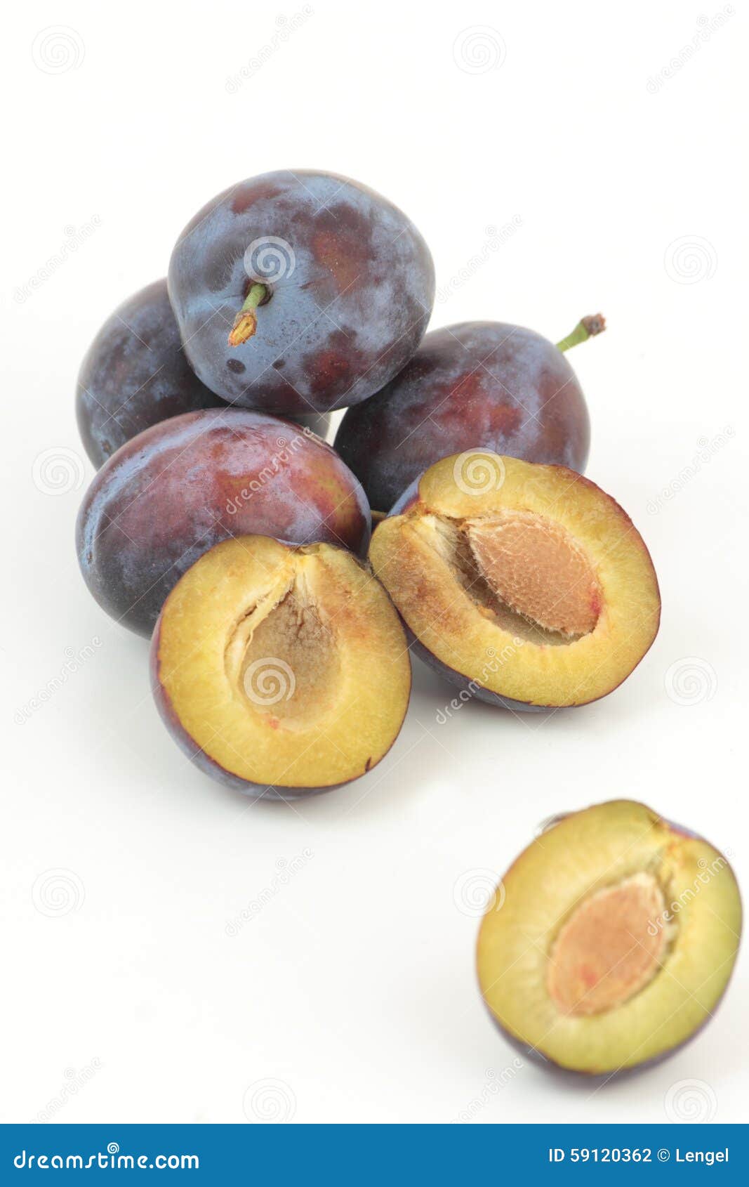 Plums. stock photo. Image of fall, isolated, group, stone - 59120362