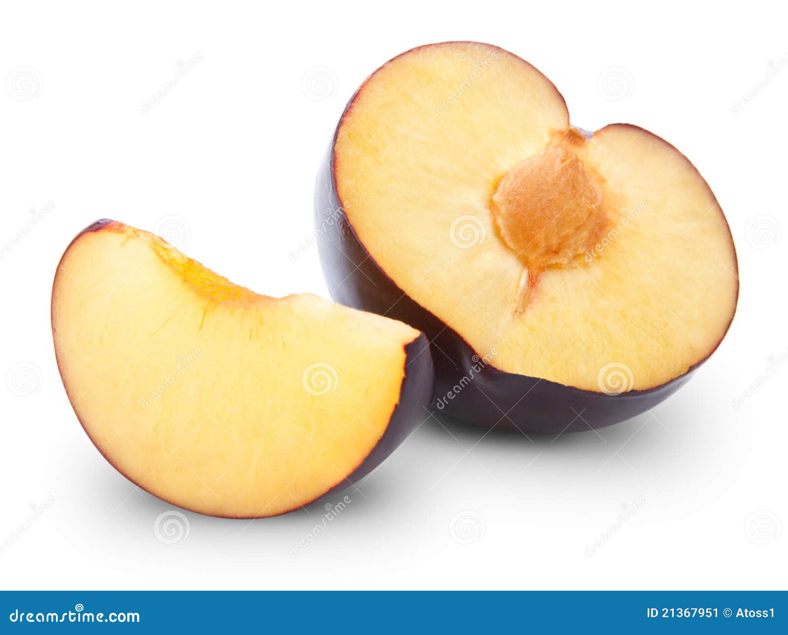 Plums half stock image. Image of fruit, green, isolated - 21367951