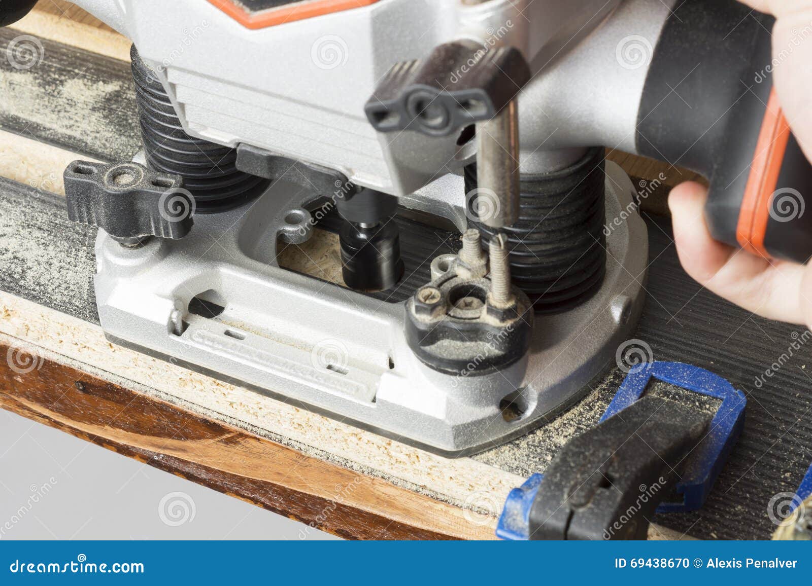 Plunge router close stock photo. Image of carpenter, dadoes - 69438670