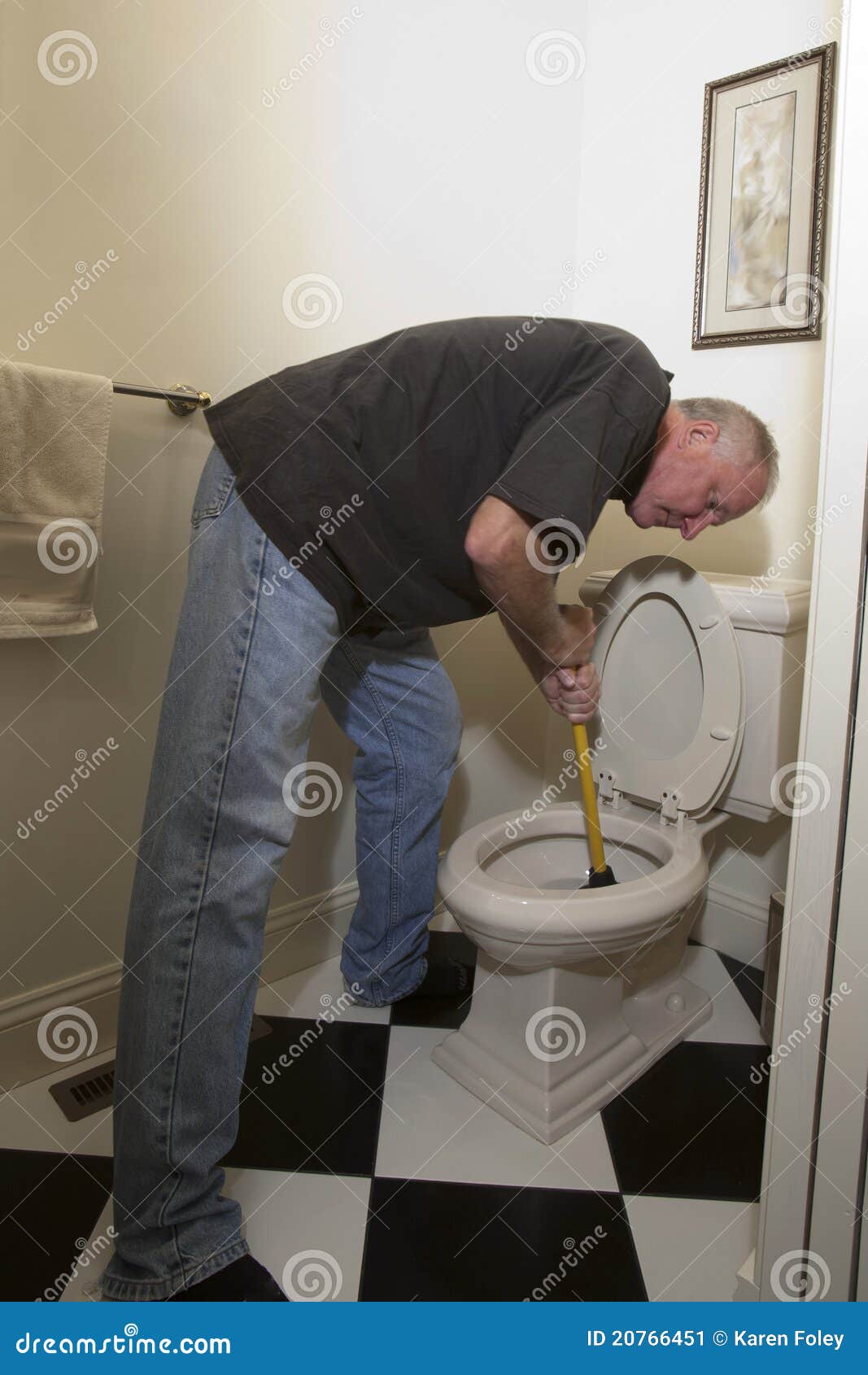 Plunger stock image. Image of repairman, chores, unblocking - 20766451
