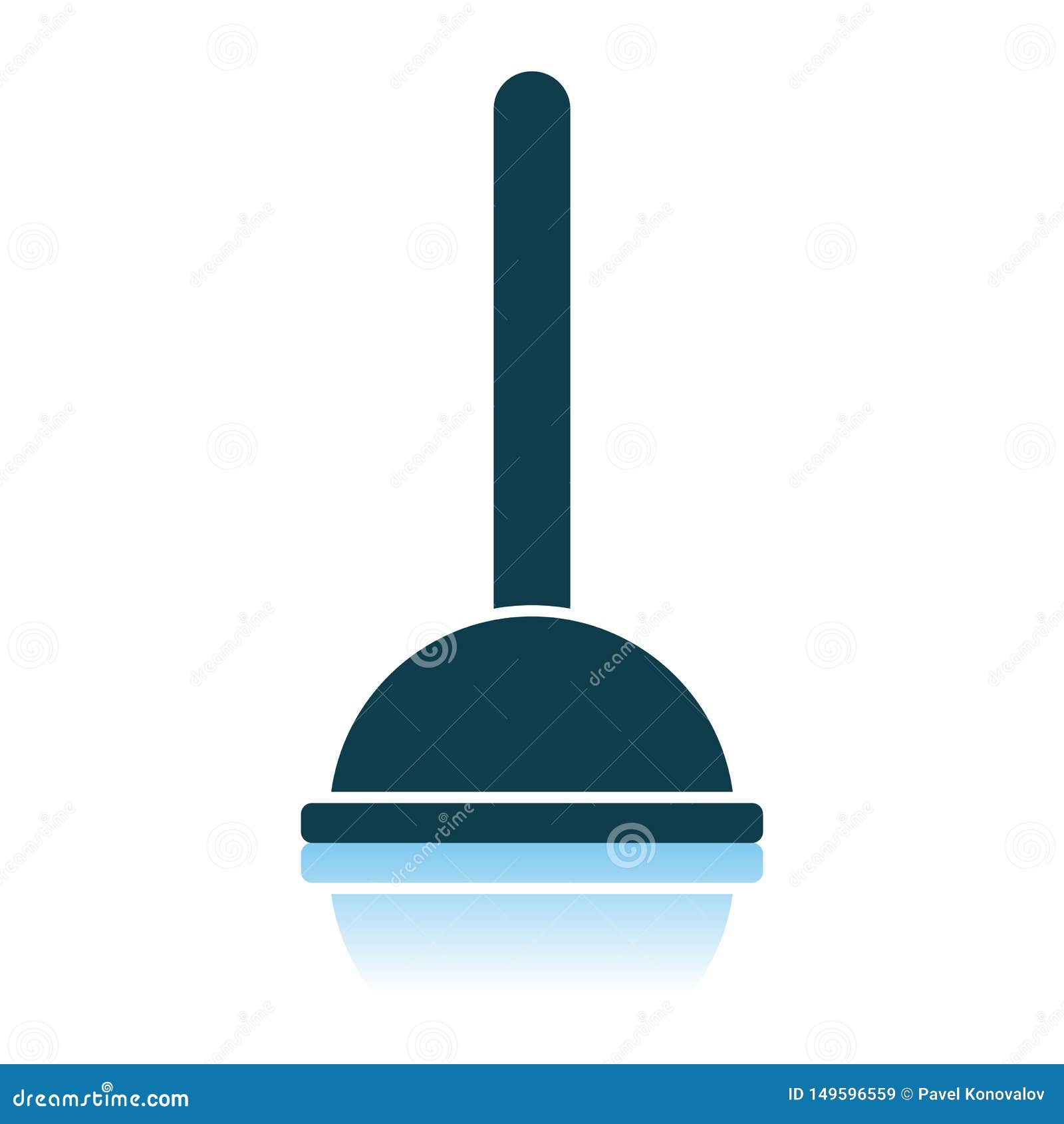 Plunger Icon stock vector. Illustration of sign, color - 149596559