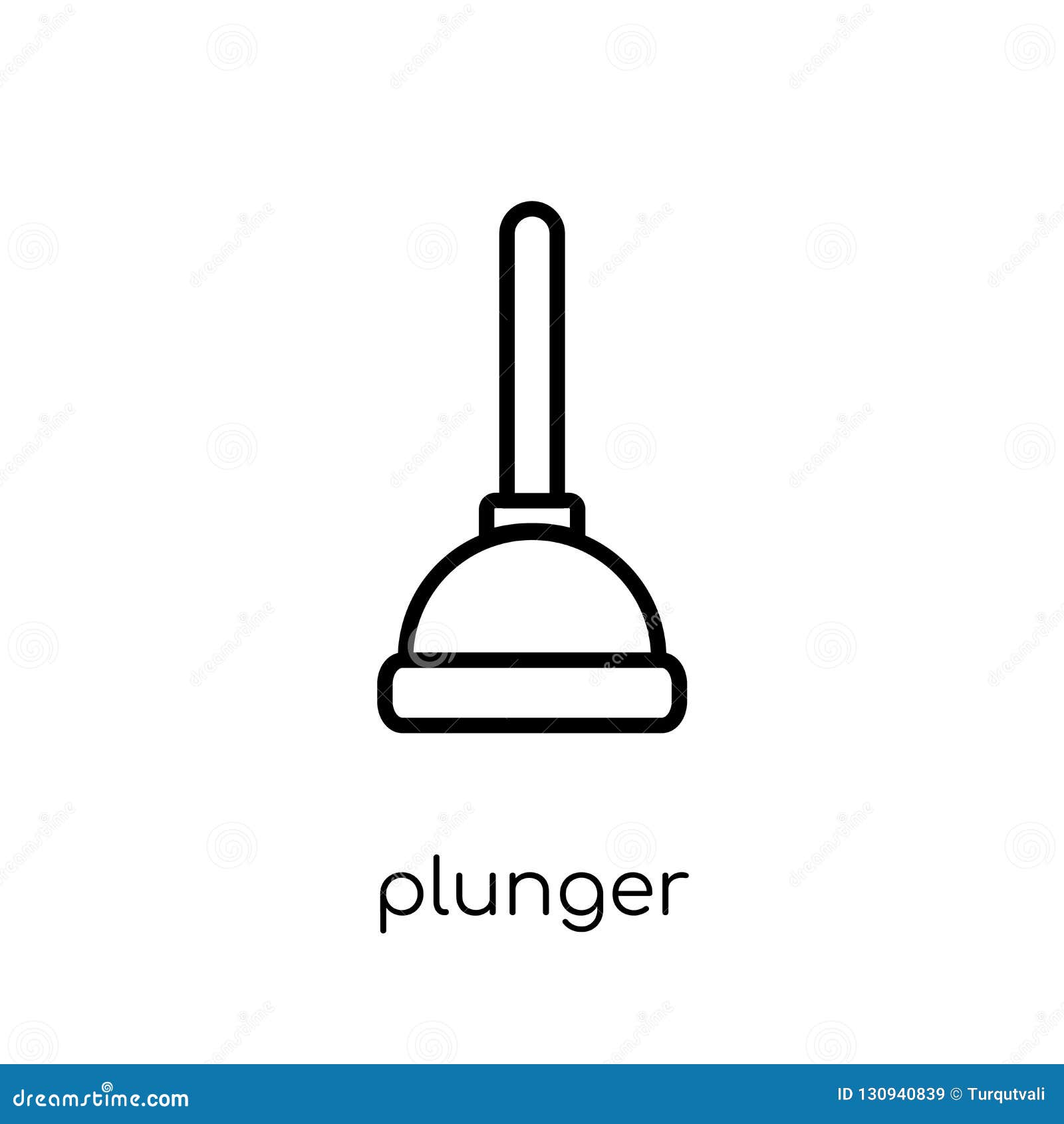 Plunger Icon. Trendy Modern Flat Linear Vector Plunger Icon on W Stock ...