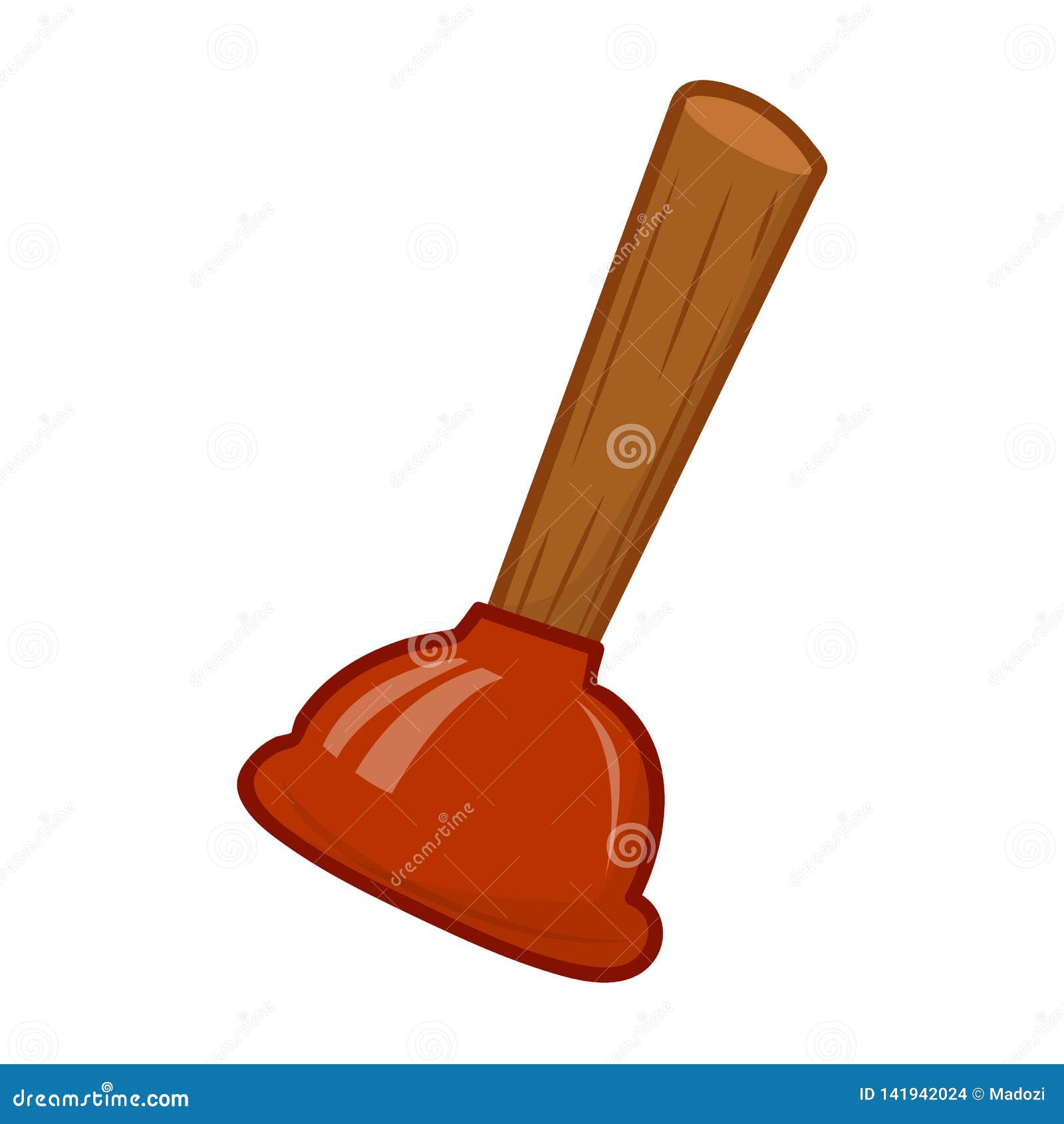 Plunger Isolated Illustration Stock Vector - Illustration of tool ...