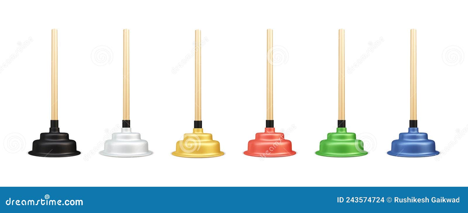 Plunger Realistic 3d Vector Icon Illustration Stock Vector ...