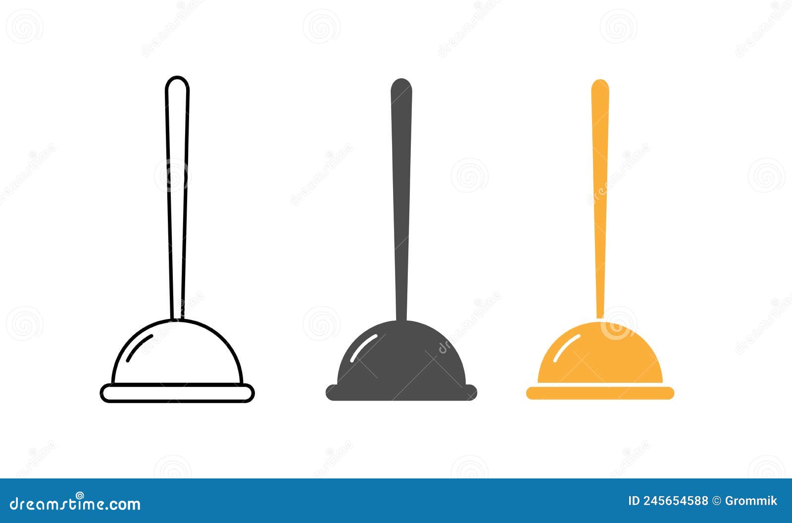 Plunger. a Tool for Plumbing, Toilet and Bathroom Stock Vector ...