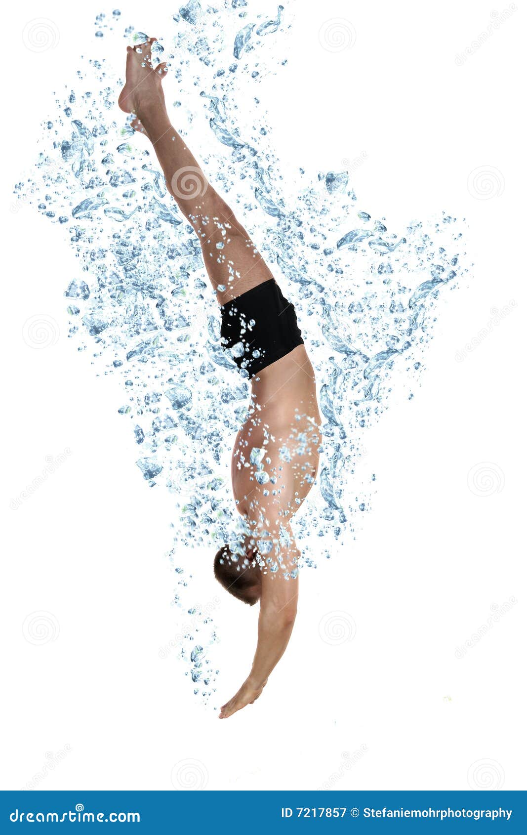 Plunging Man stock image. Image of aquatic, active, male - 7217857