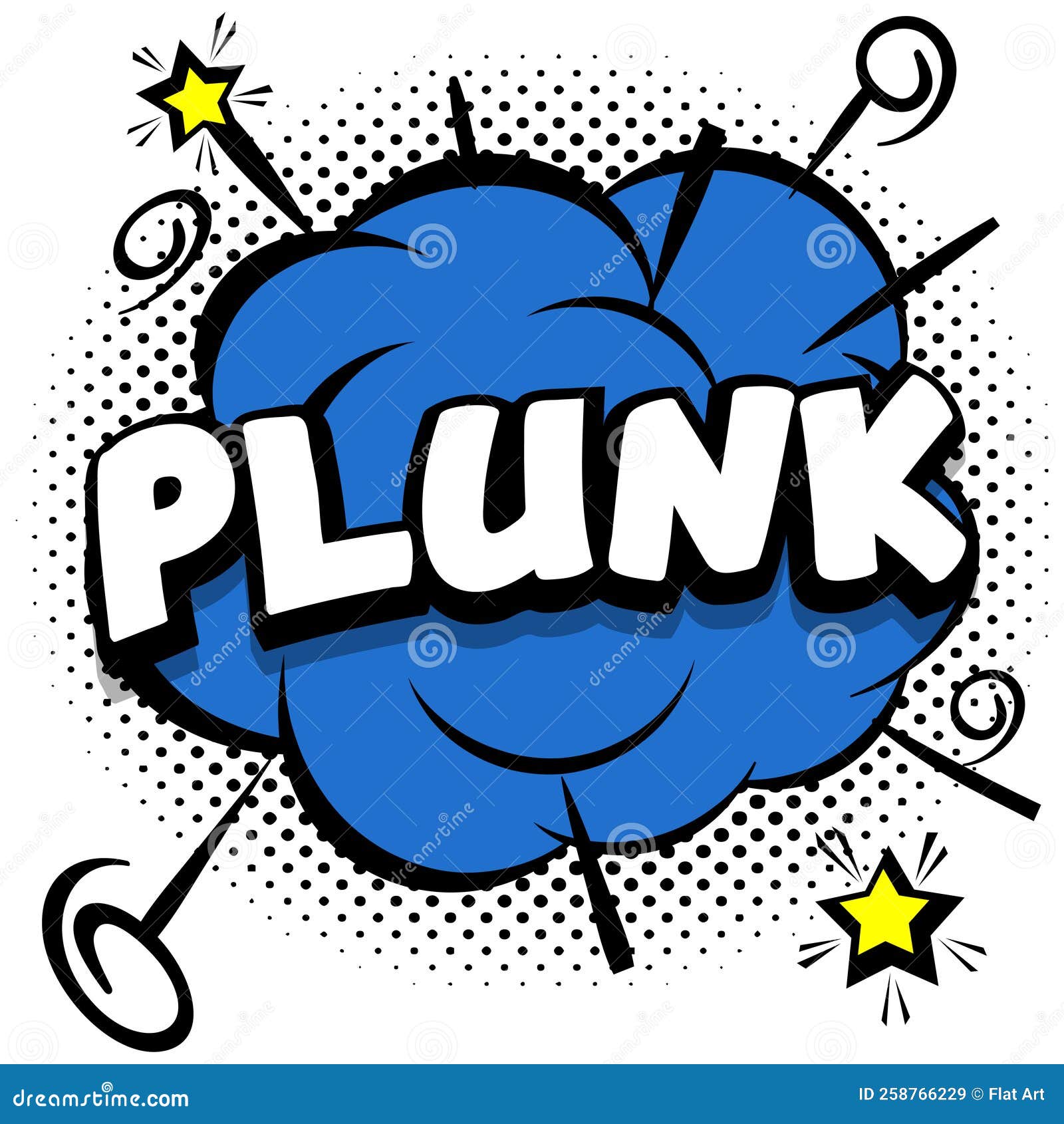 Plunk Comic Bright Template with Speech Bubbles on Colorful Frames ...