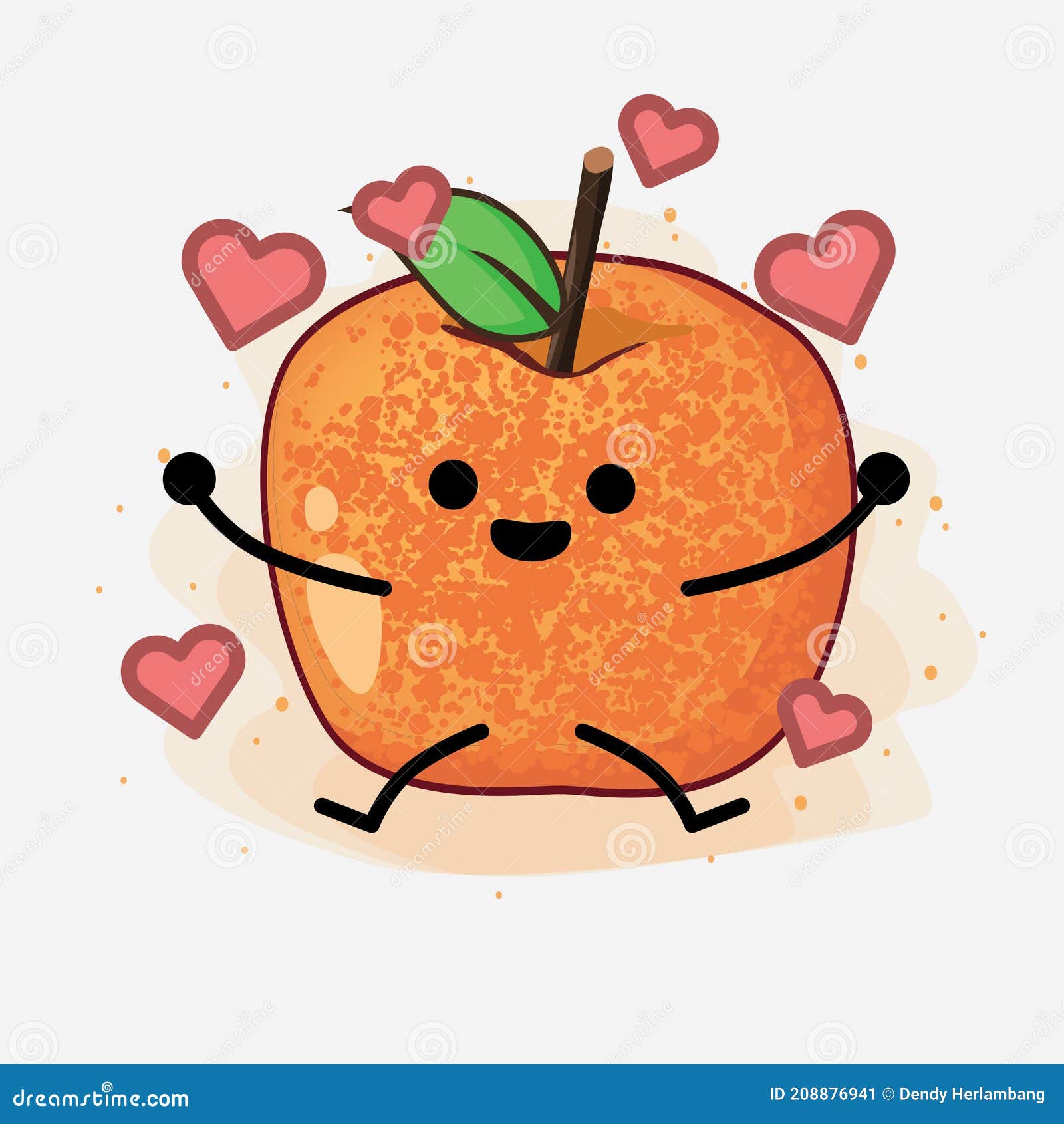 Pluot Fruit Vector Character Illustration Royalty-Free Cartoon ...