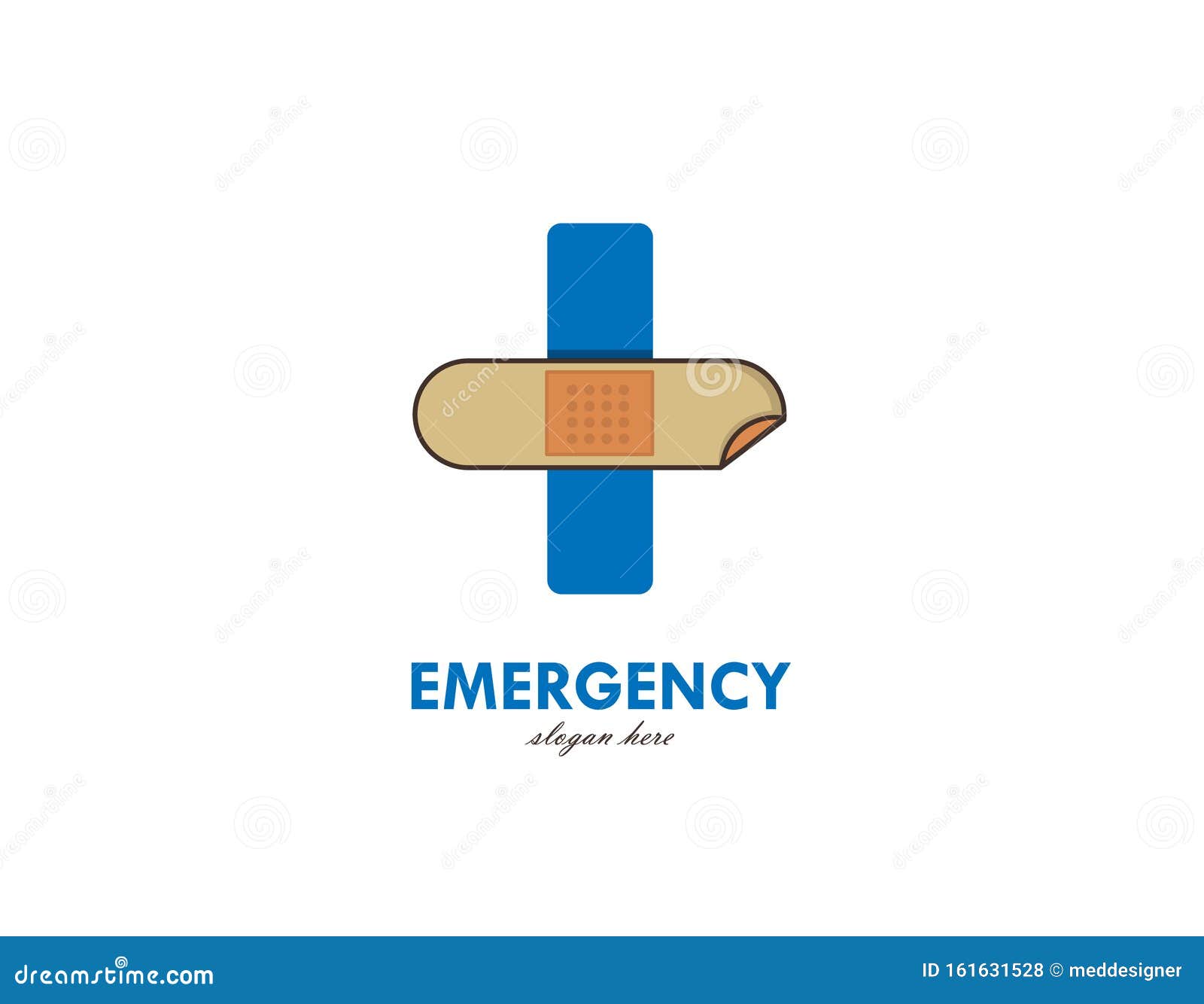 Emergency Cross Bandage Logo Stock Illustration - Illustration of ...