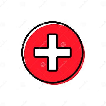 Plus button icon stock vector. Illustration of modern - 105545139