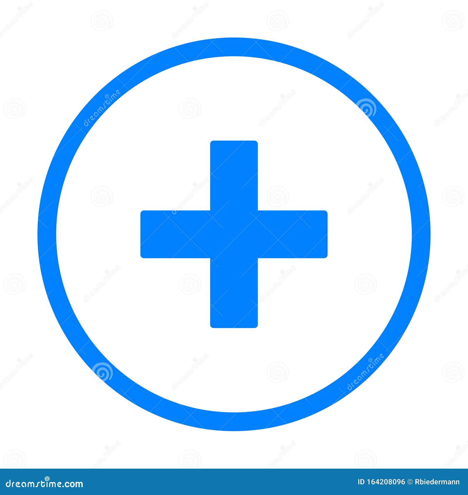 Plus and circle stock vector. Illustration of plus, symbol - 164208096