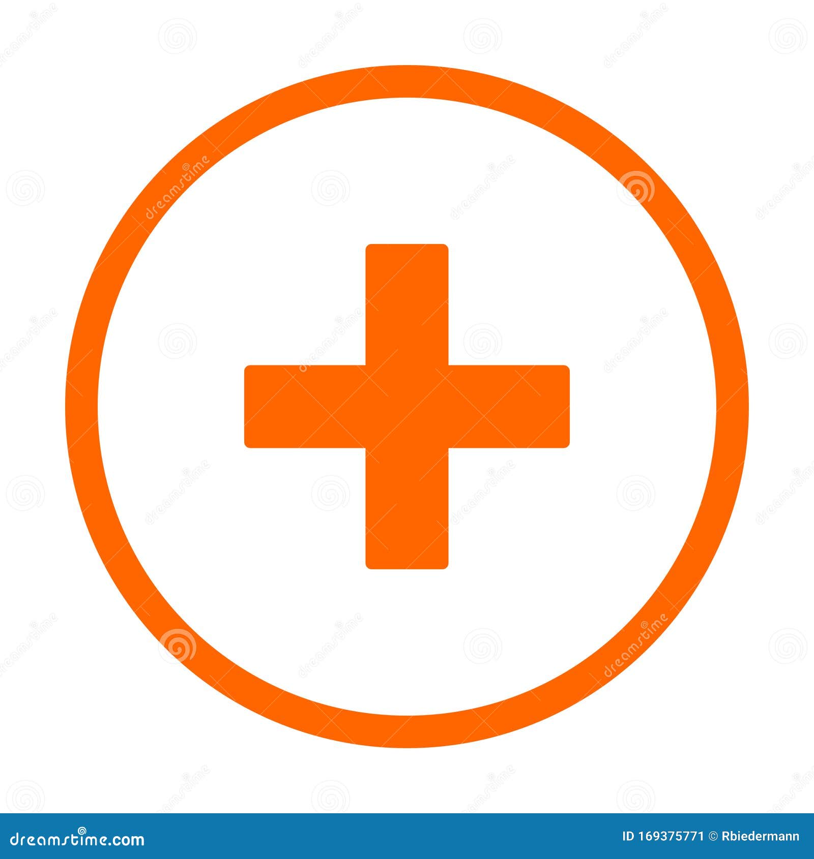 Plus and circle stock vector. Illustration of symbol - 169375771