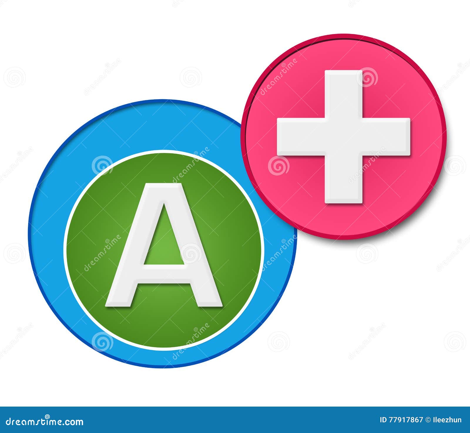 A Plus Colorful Circles stock illustration. Illustration of learning ...