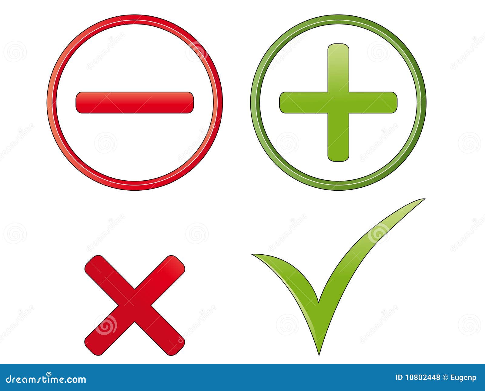 Plus en minus vector illustratie. Illustration of pictogram - 10802448