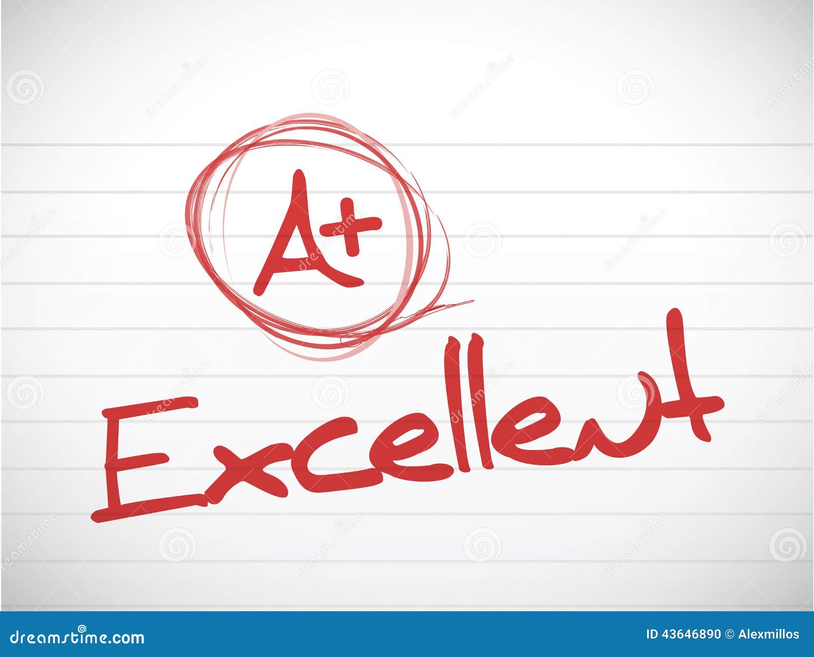 A Plus Excellent Grade Illustration Design Stock Illustration ...