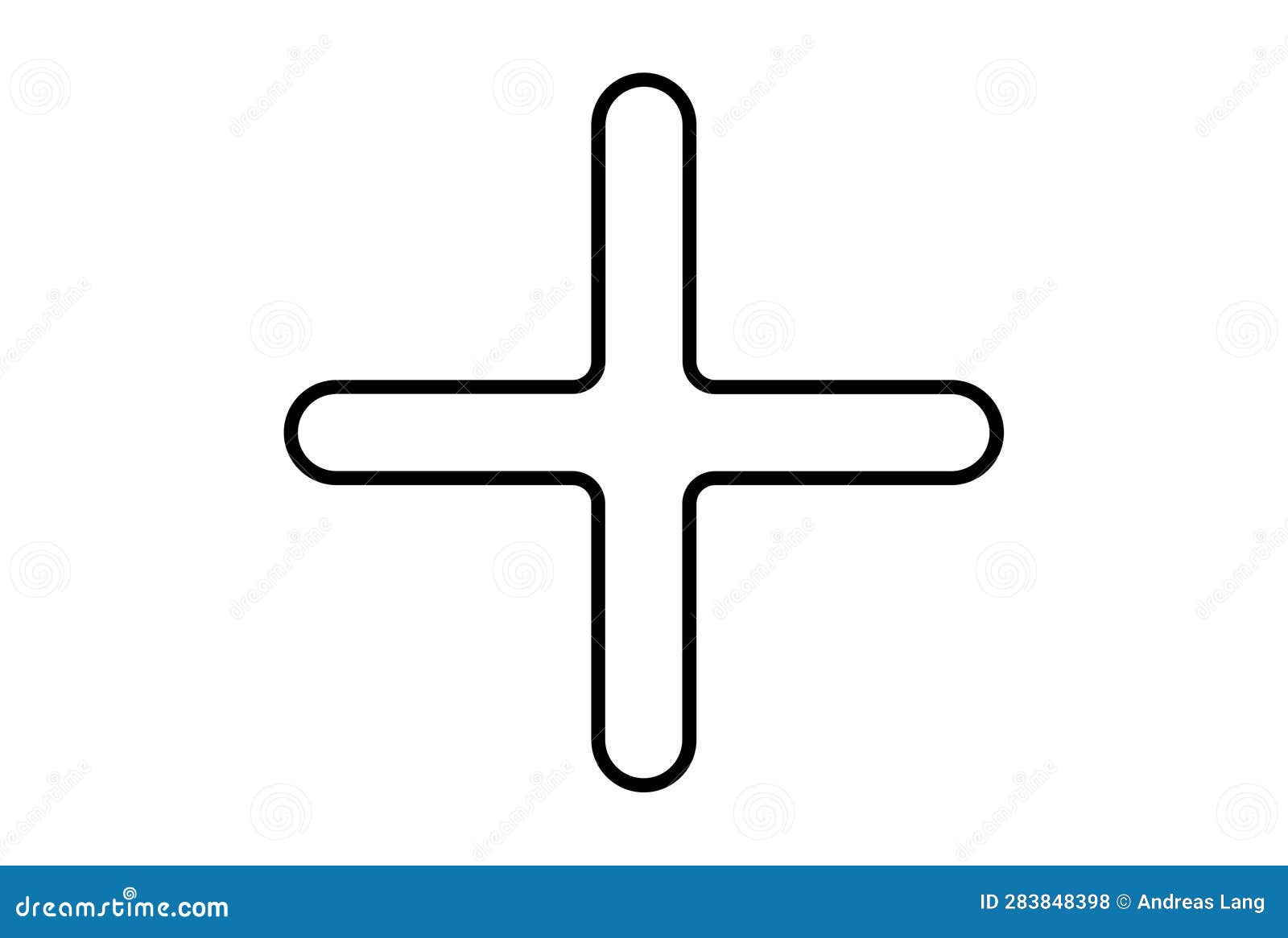 Plus Flat Icon Minimalistic Line Shape Symbol Black Sign Artwork Stock ...