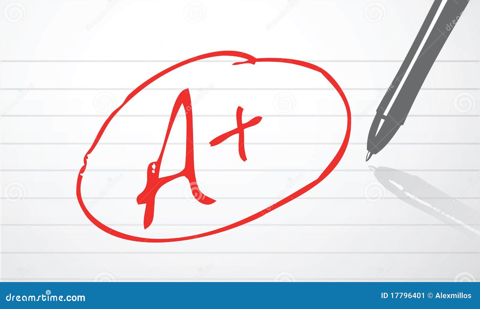 A plus grade stock vector. Illustration of good, school - 17796401