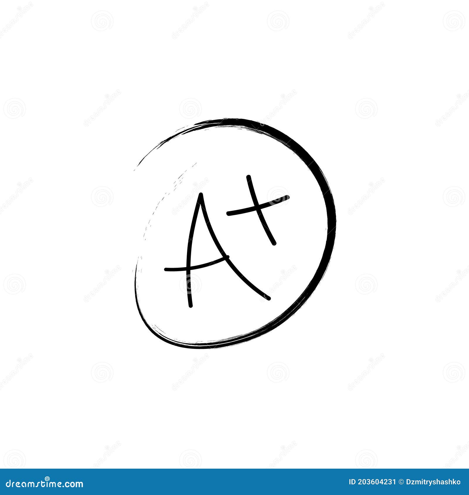 A plus grade black icon stock vector. Illustration of excellent - 203604231