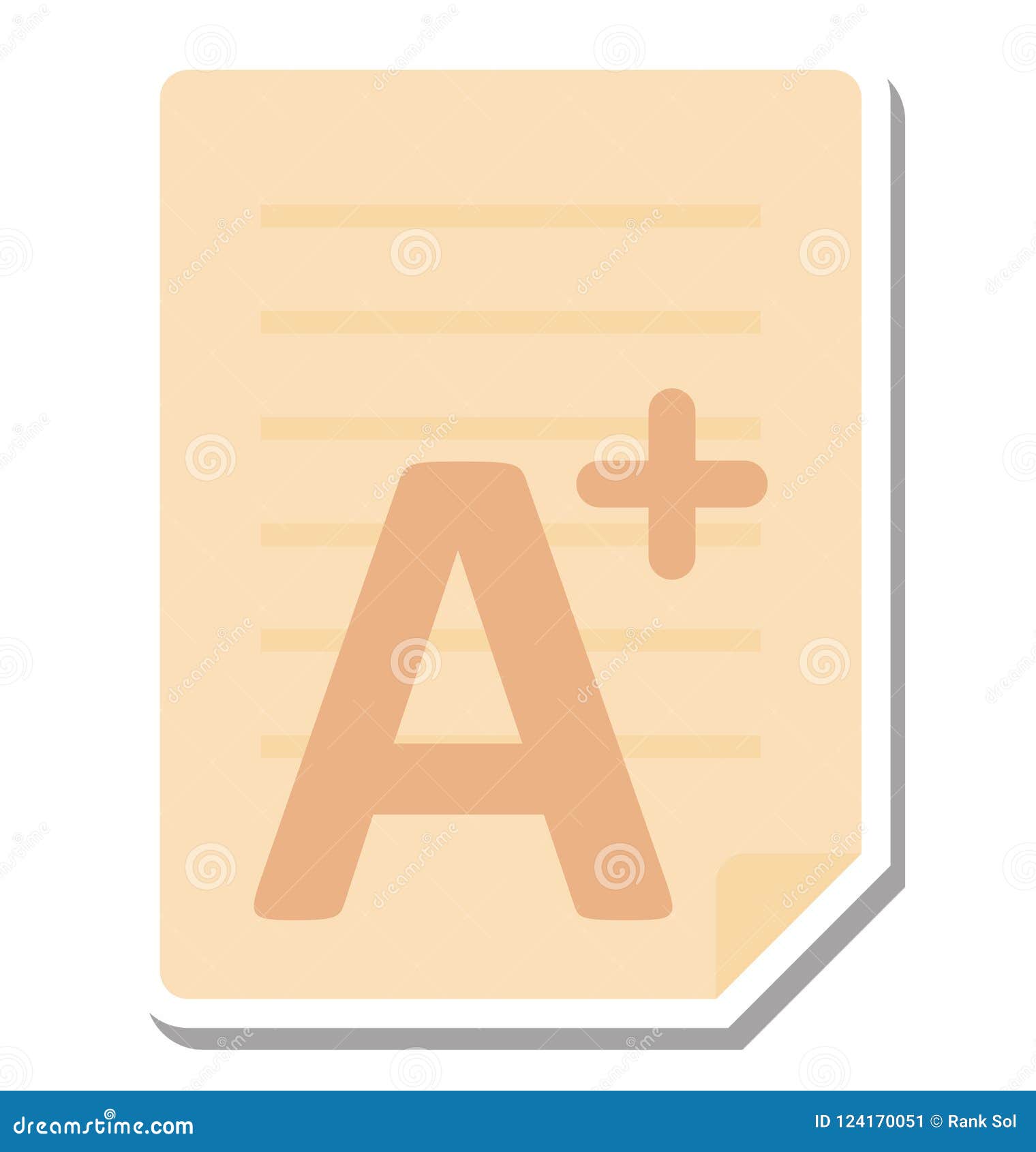 A Plus Grade Isolated Vector Icon Editable Stock Vector - Illustration ...
