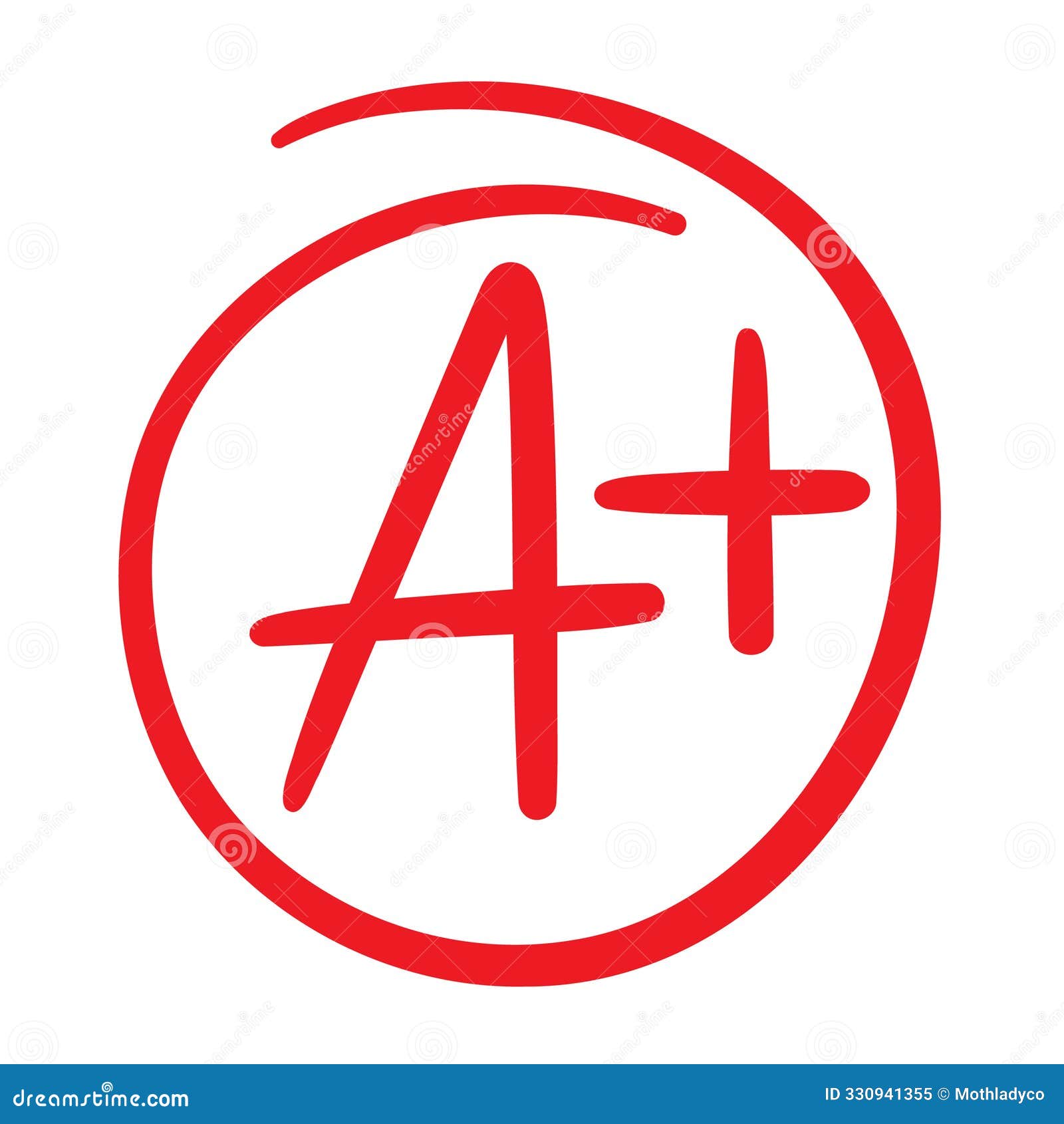 A Plus Grade, School Notes Doodle, Hand Drawn Letter Stock Vector ...