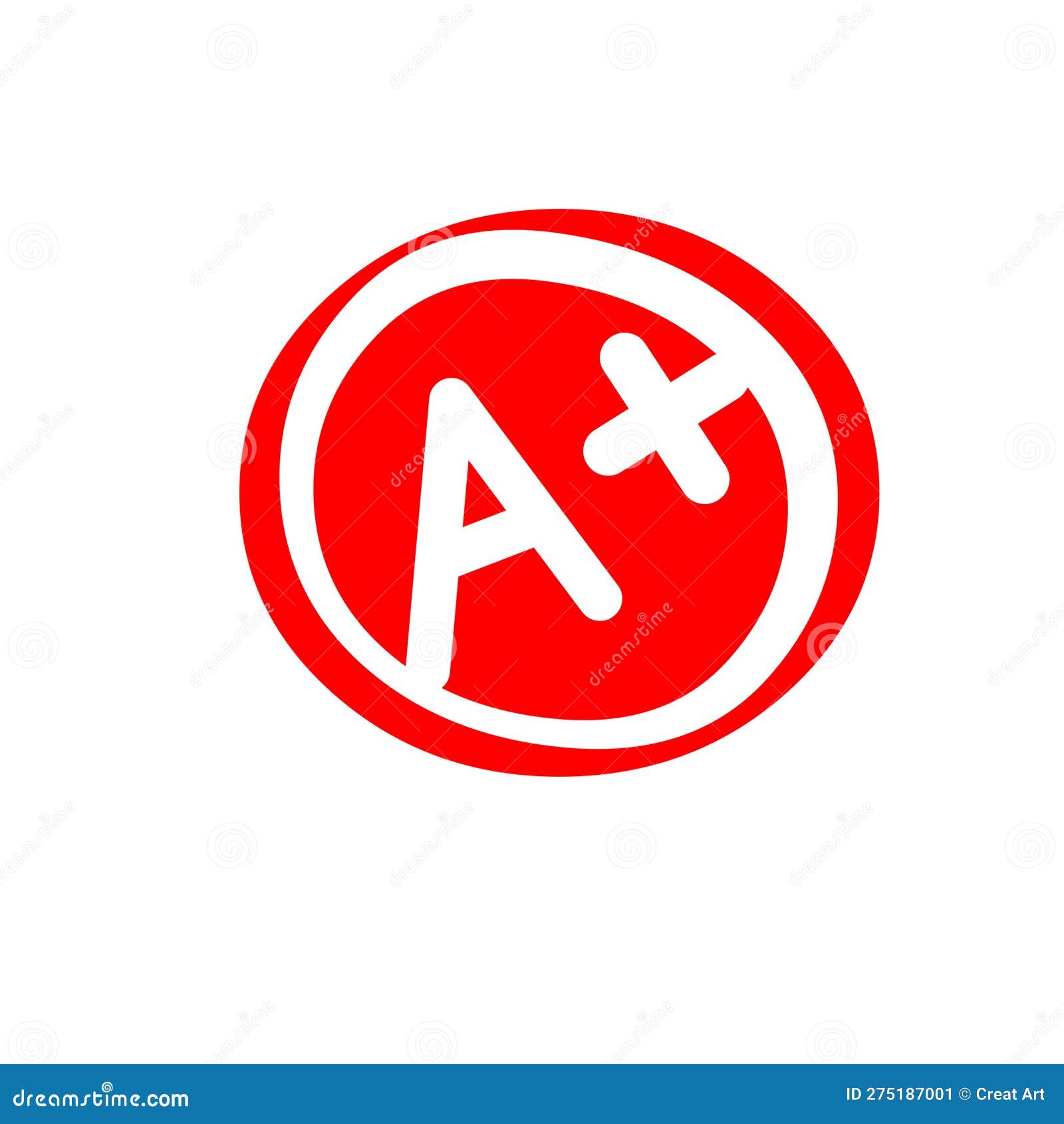 A Plus Grade Emoticon Vector Illustration | CartoonDealer.com #55325116