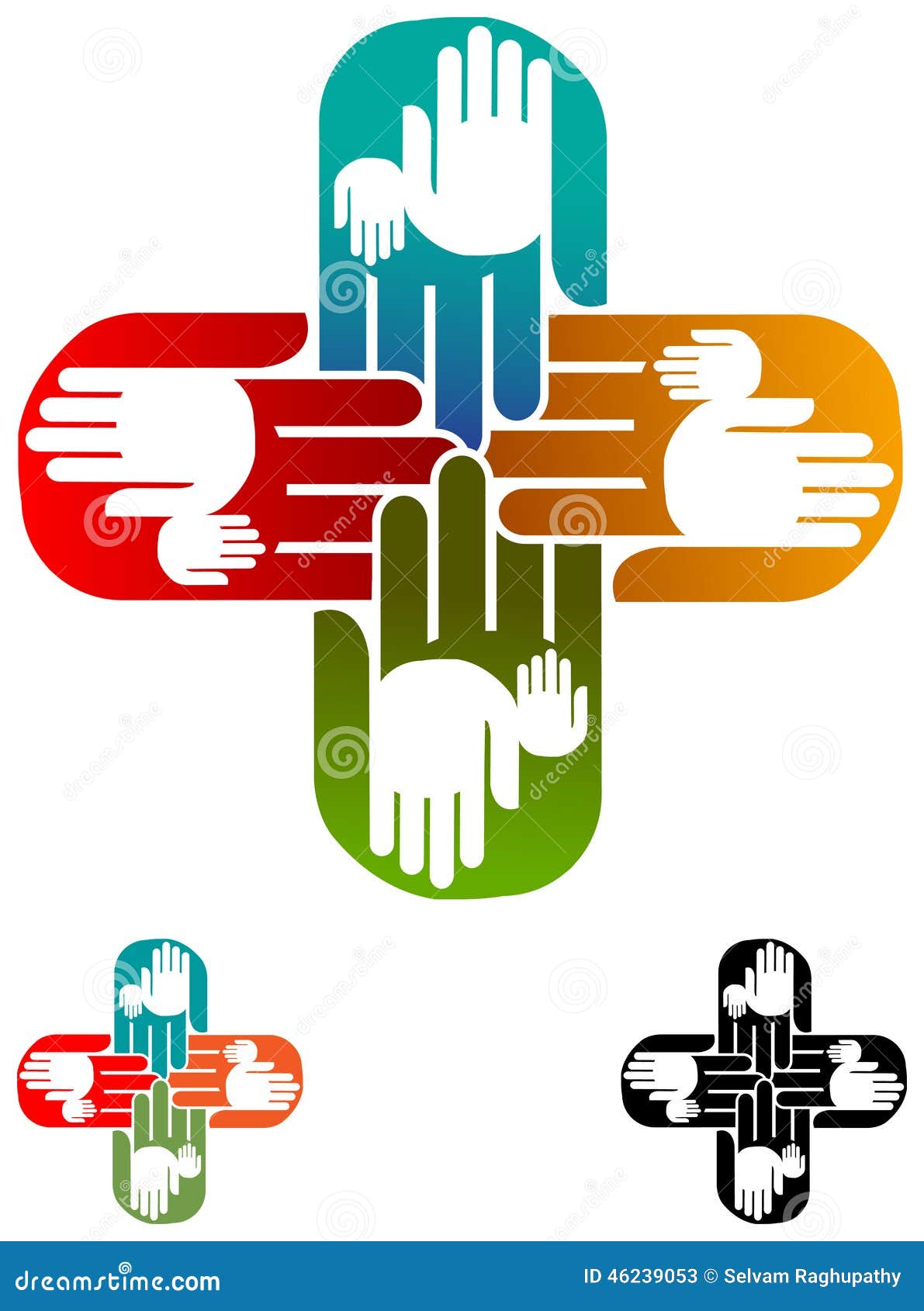 Plus hands stock vector. Illustration of connect, artwork - 46239053