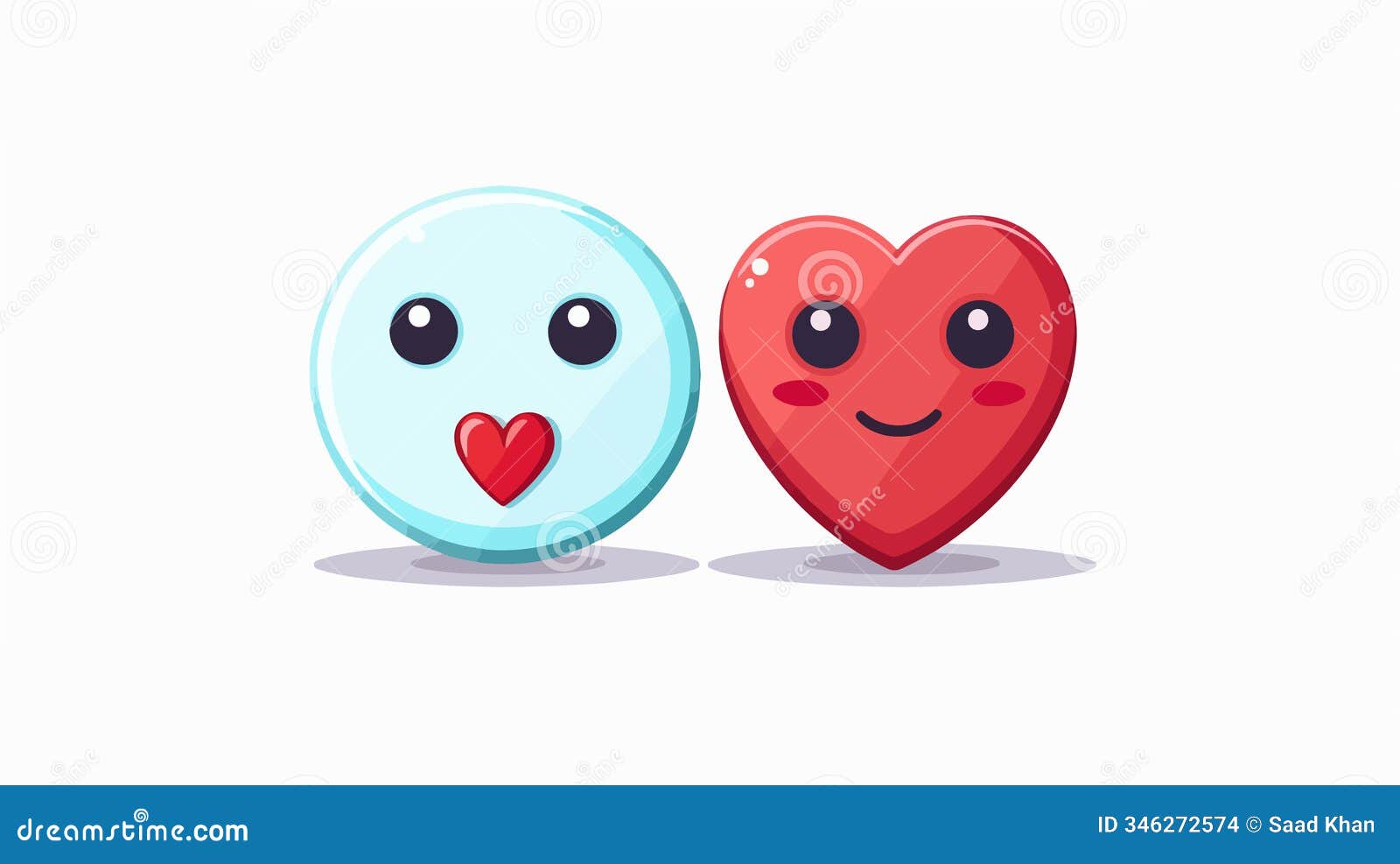 Plus and Heart Symbol Vector Cartoon Illustration Stock Illustration ...