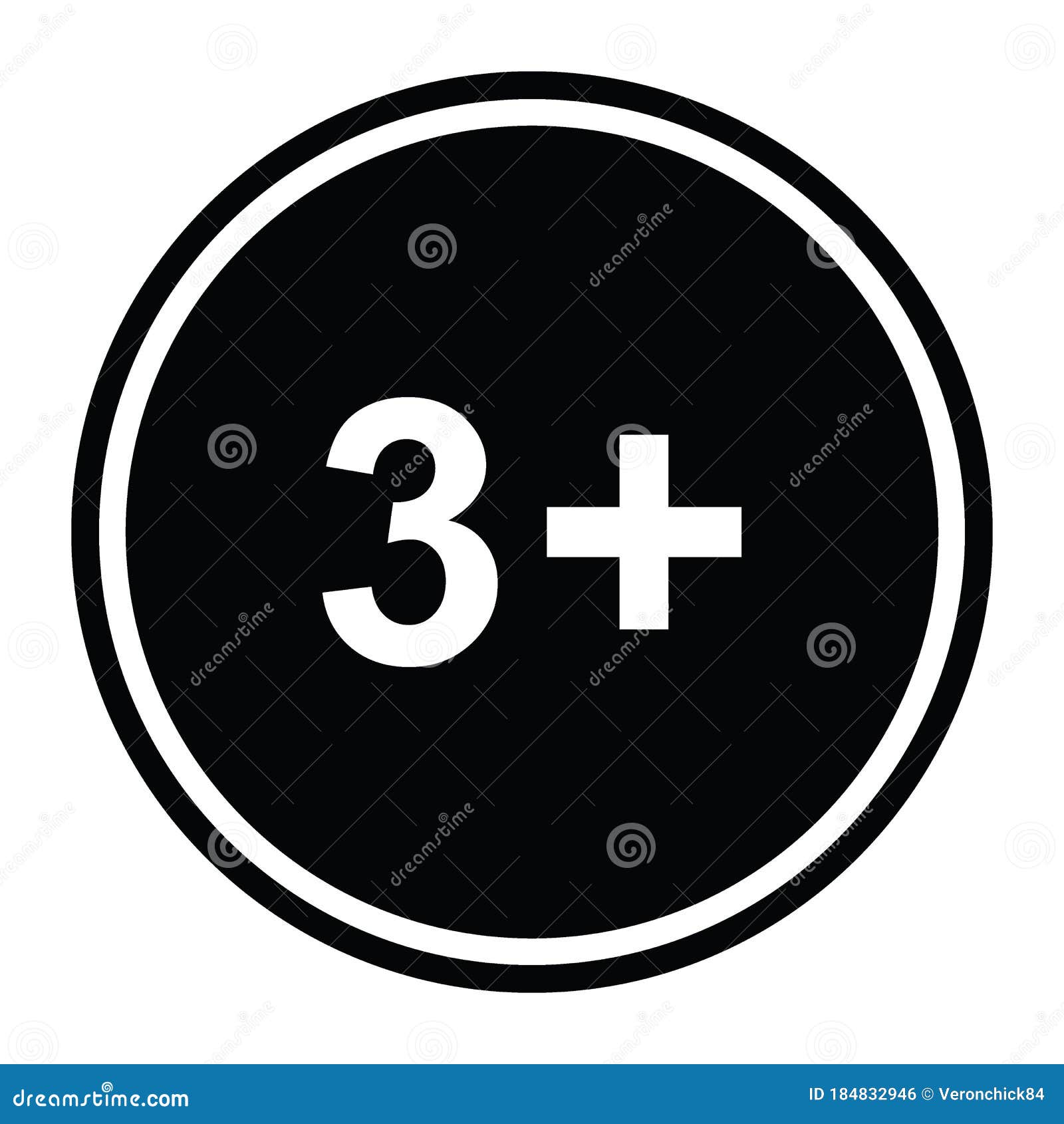 3 Plus Icon. Black Vector 3 + Plus Sign Stock Vector - Illustration of ...