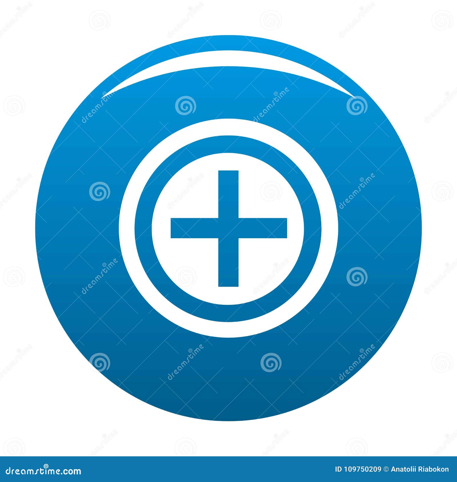 Plus icon blue vector stock vector. Illustration of shape - 109750209