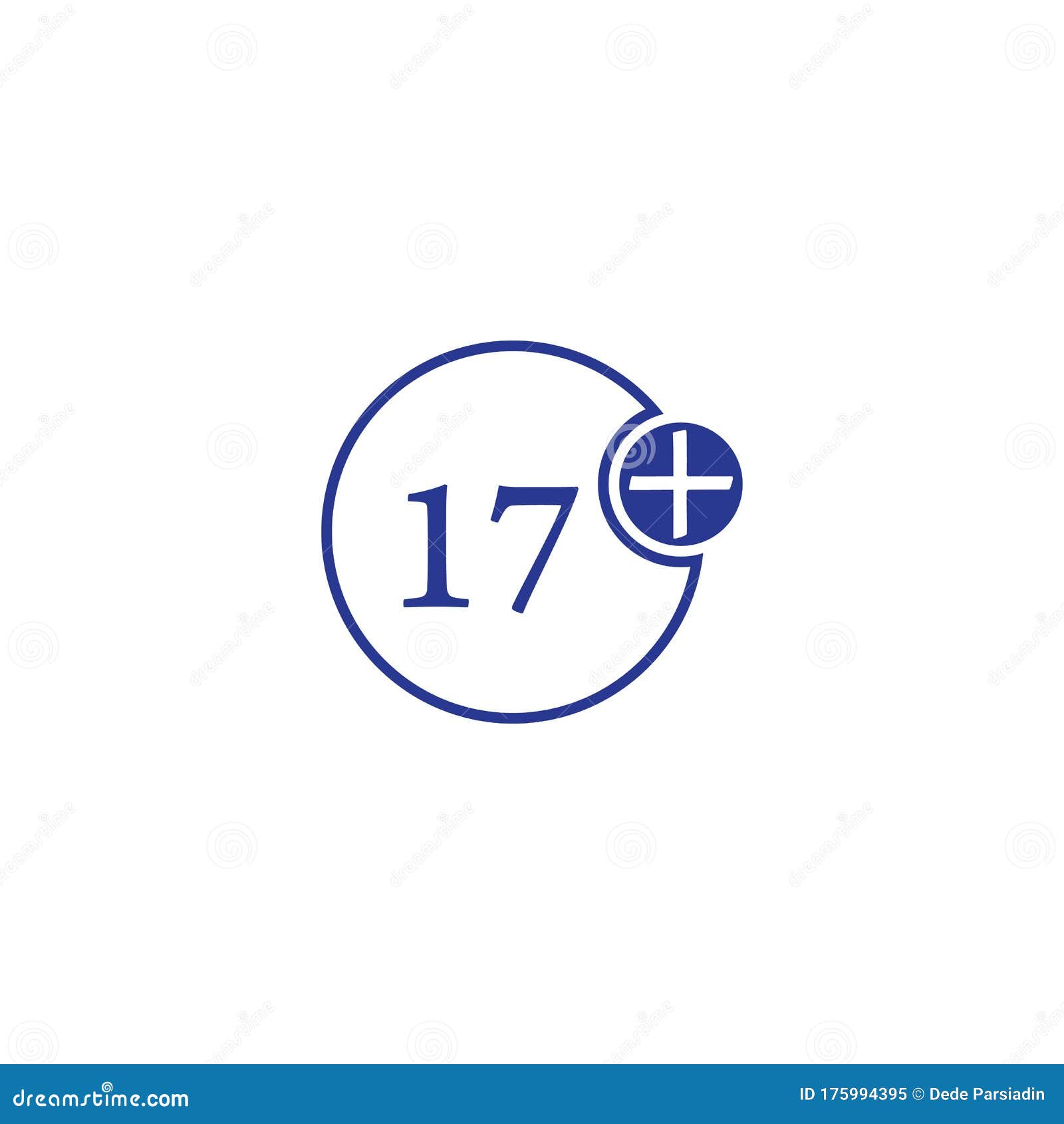 17 Plus Icon Illustration Vector Sign Symbol Stock Vector ...