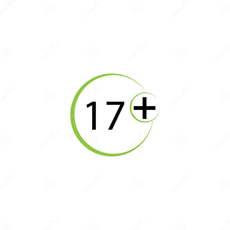 17 Plus Icon Illustration Vector Sign Symbol Stock Vector ...