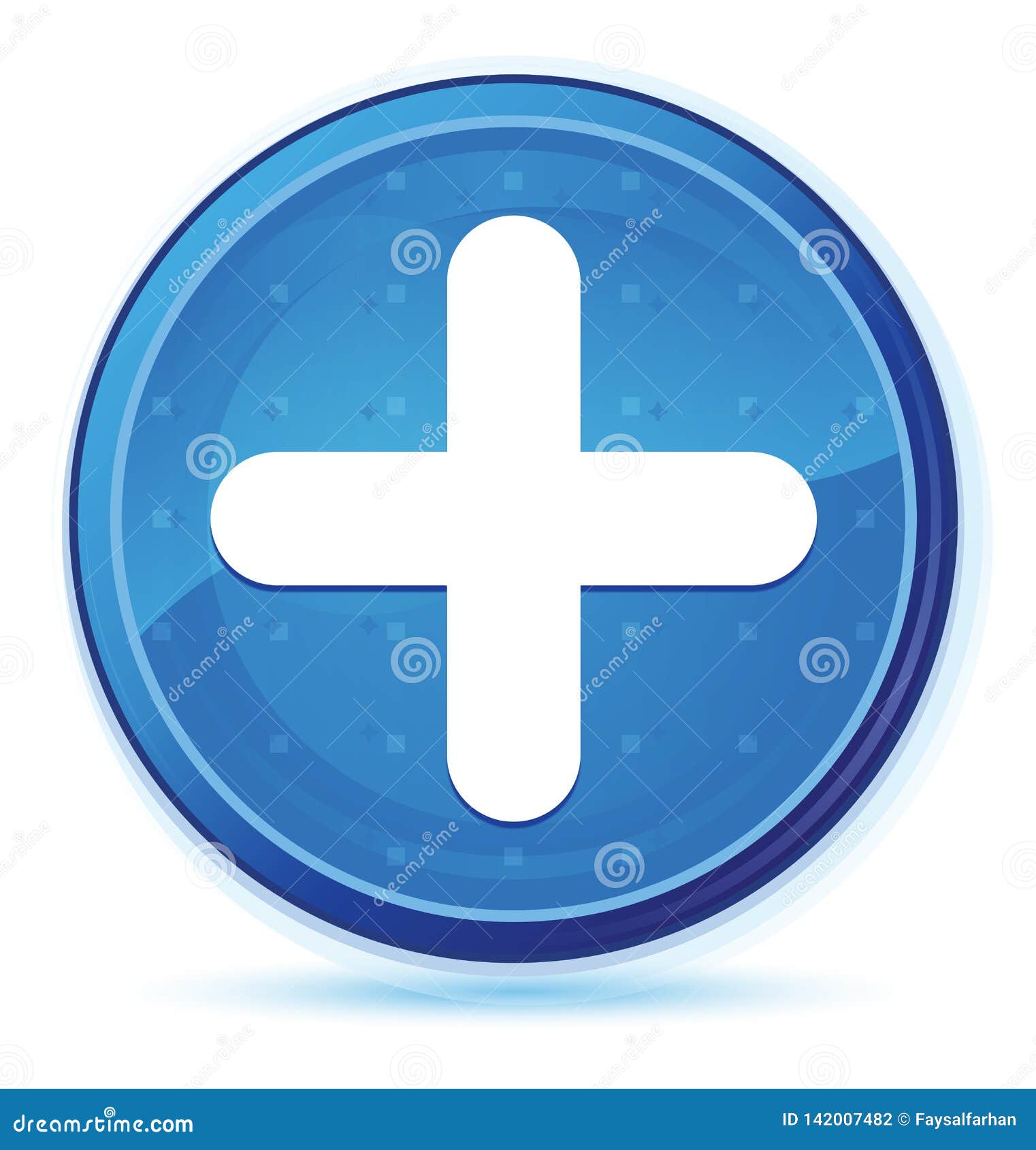 Plus Icon Midnight Blue Prime Round Button Stock Vector - Illustration ...