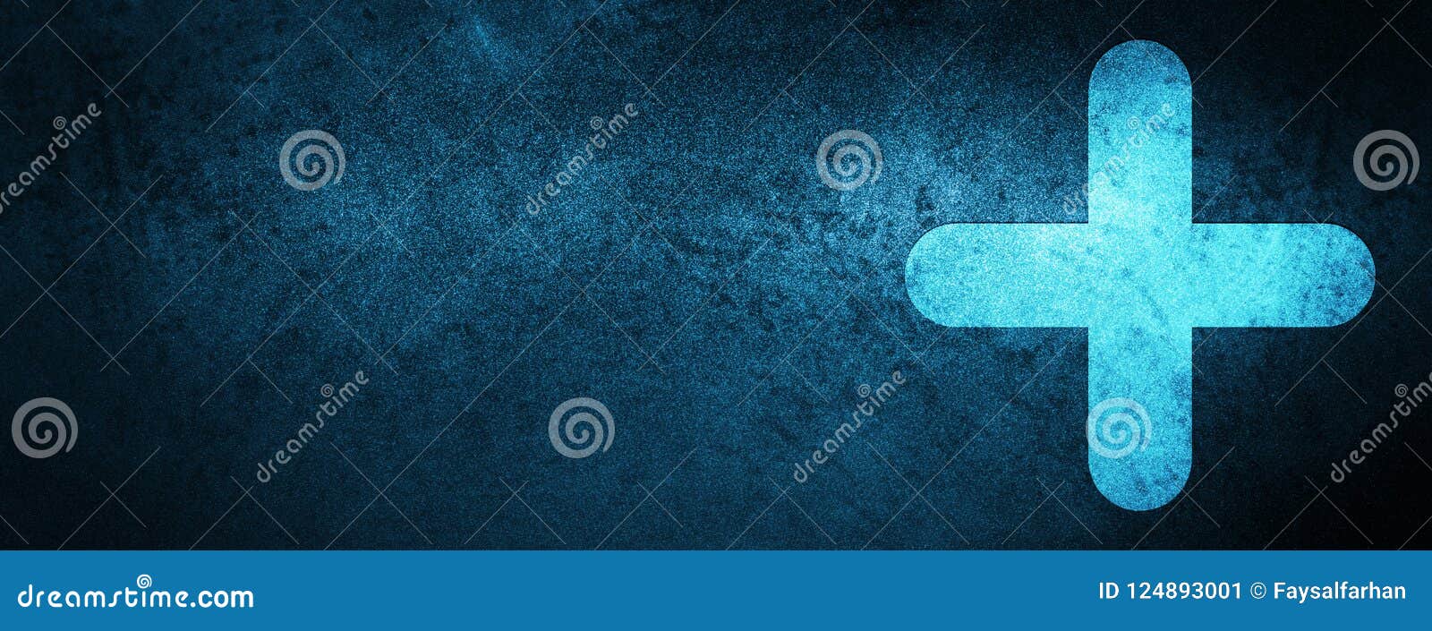 Plus Icon Special Blue Banner Background Stock Illustration ...