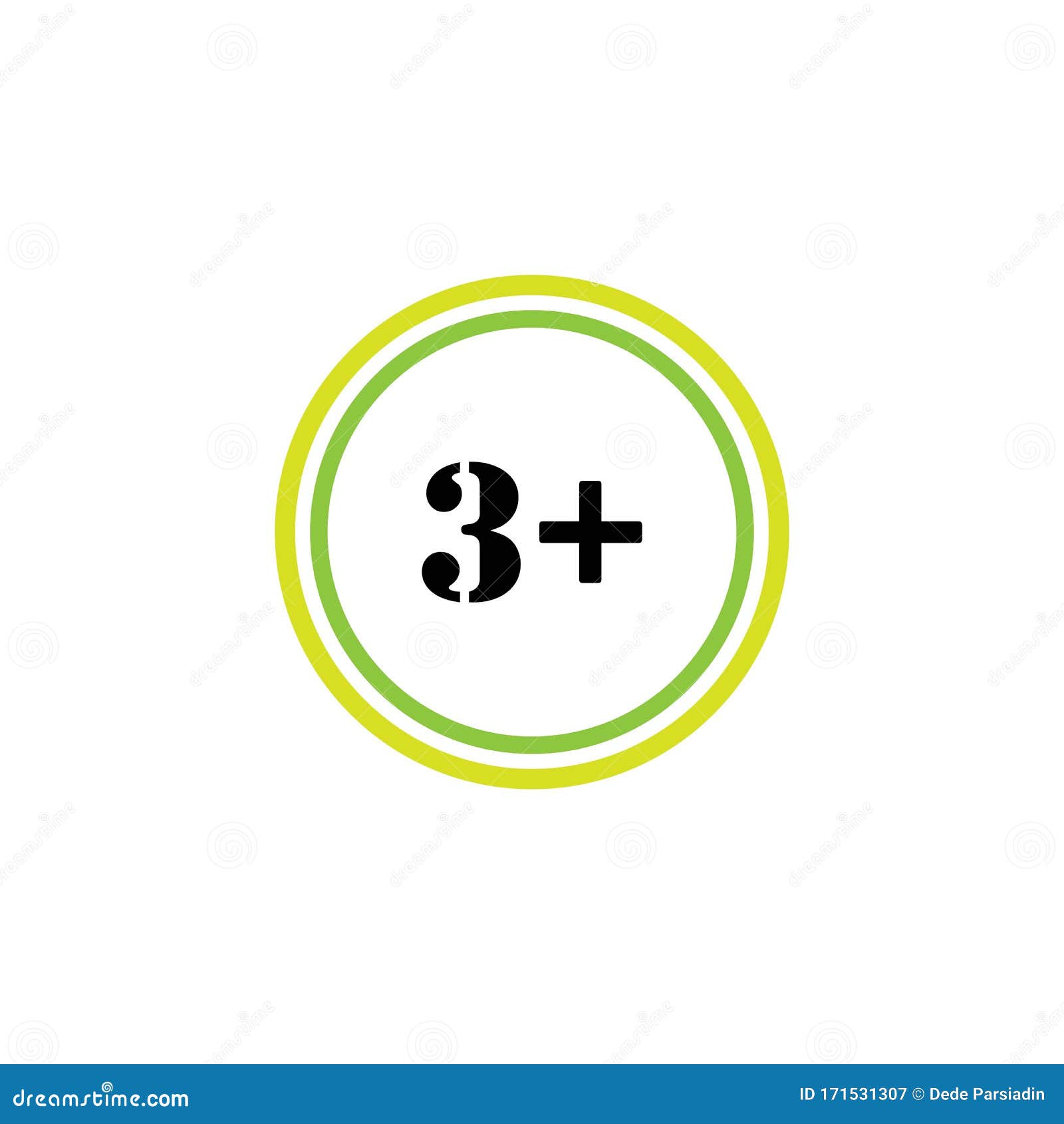 3 Plus Icon Symbol Vector Illustration Design Template Stock Vector ...