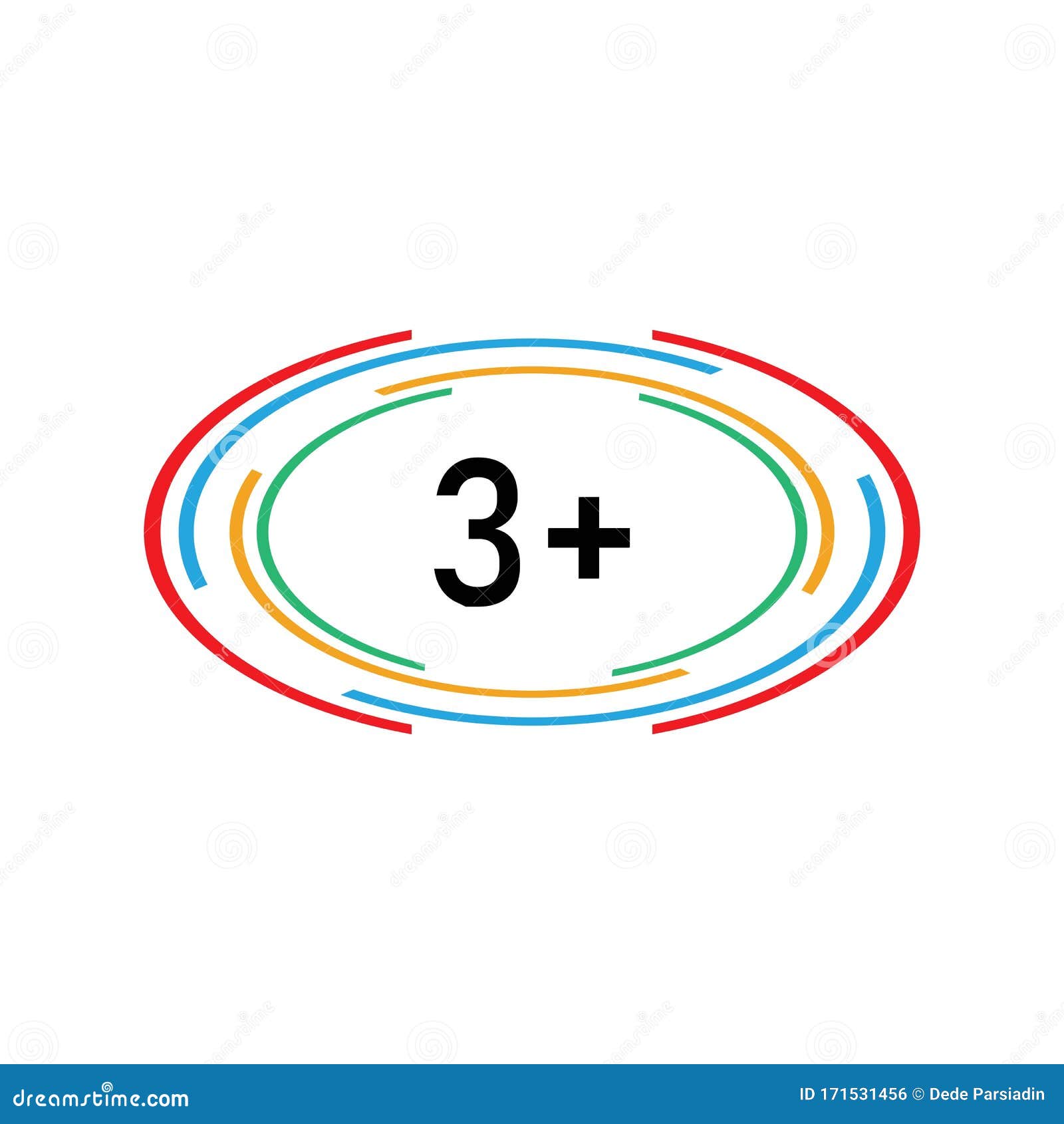 3 Plus Icon Symbol Vector Illustration Design Template Stock Vector ...