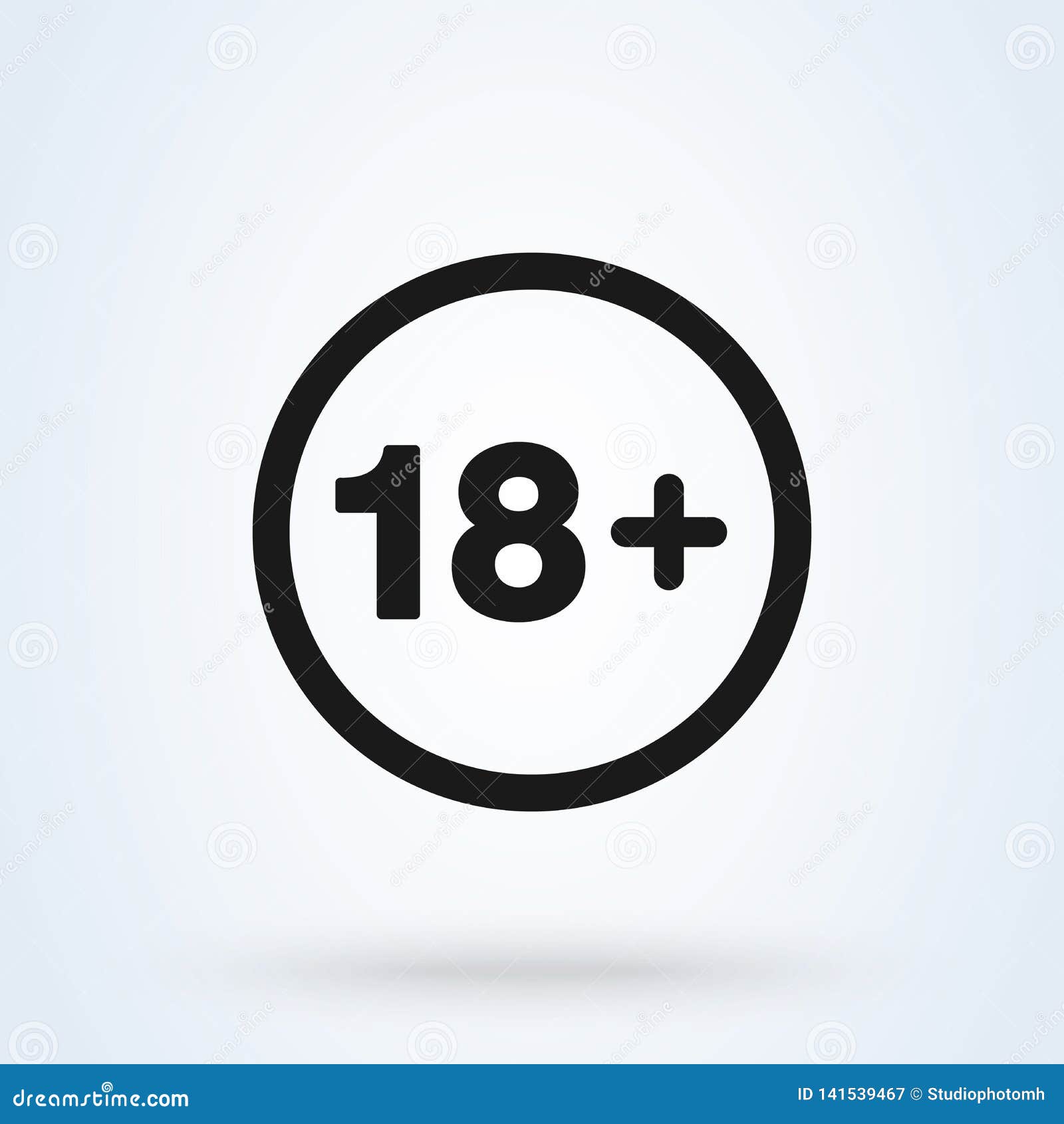 18 Plus Icon in Trendy Flat Style Isolated on Background. Vector 18 ...