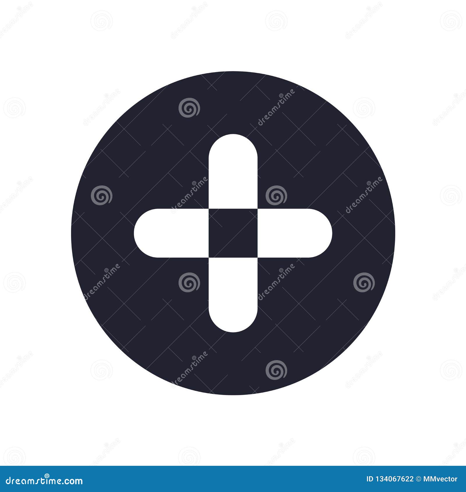 Plus Icon Vector Sign and Symbol Isolated on White Background, Plus ...