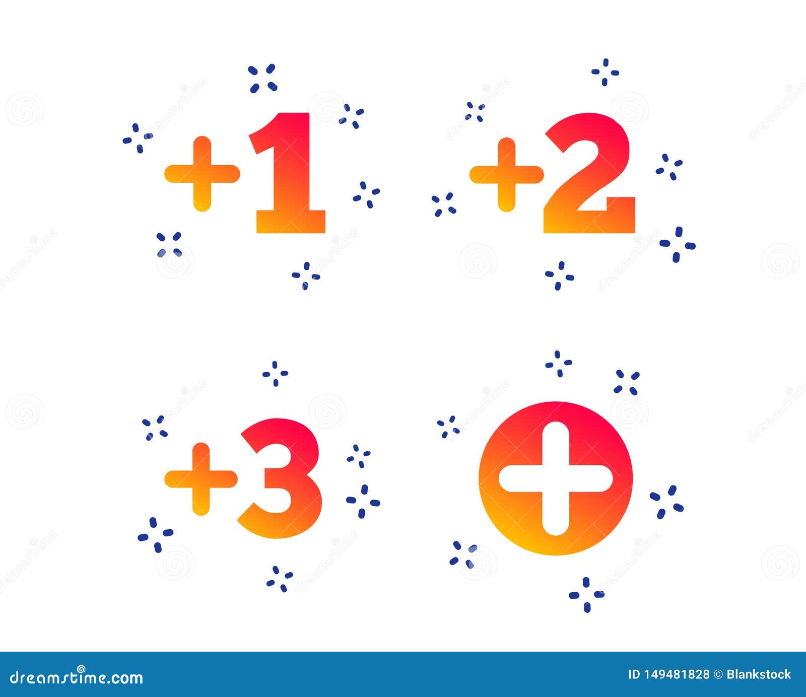 Plus Icons. Positive Symbol. Add One More Sign. Vector Stock Vector ...